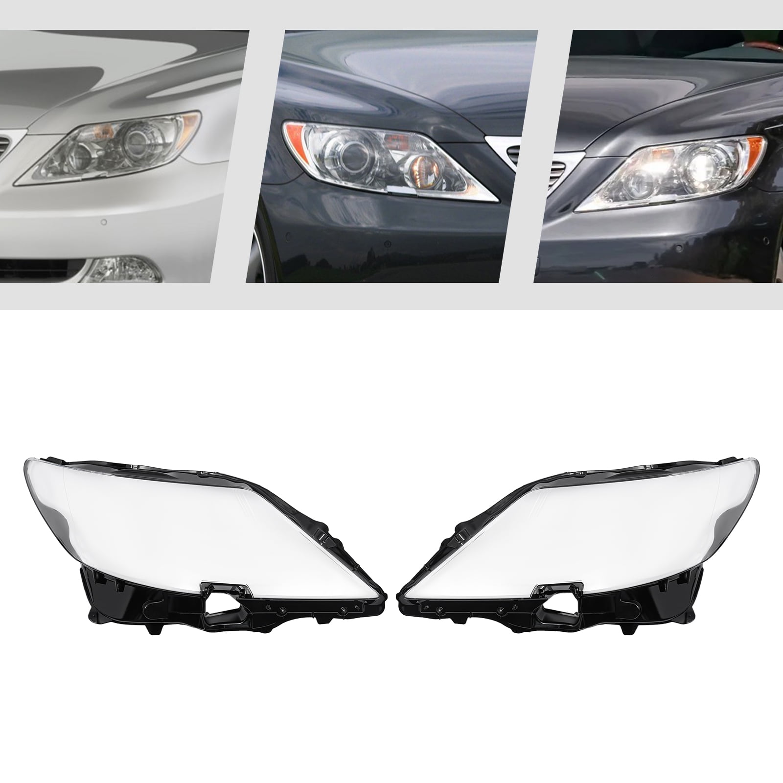 Wildnix for Clear ABS+PC Headlight Lens Covers for 2007-2009 Lexus ...