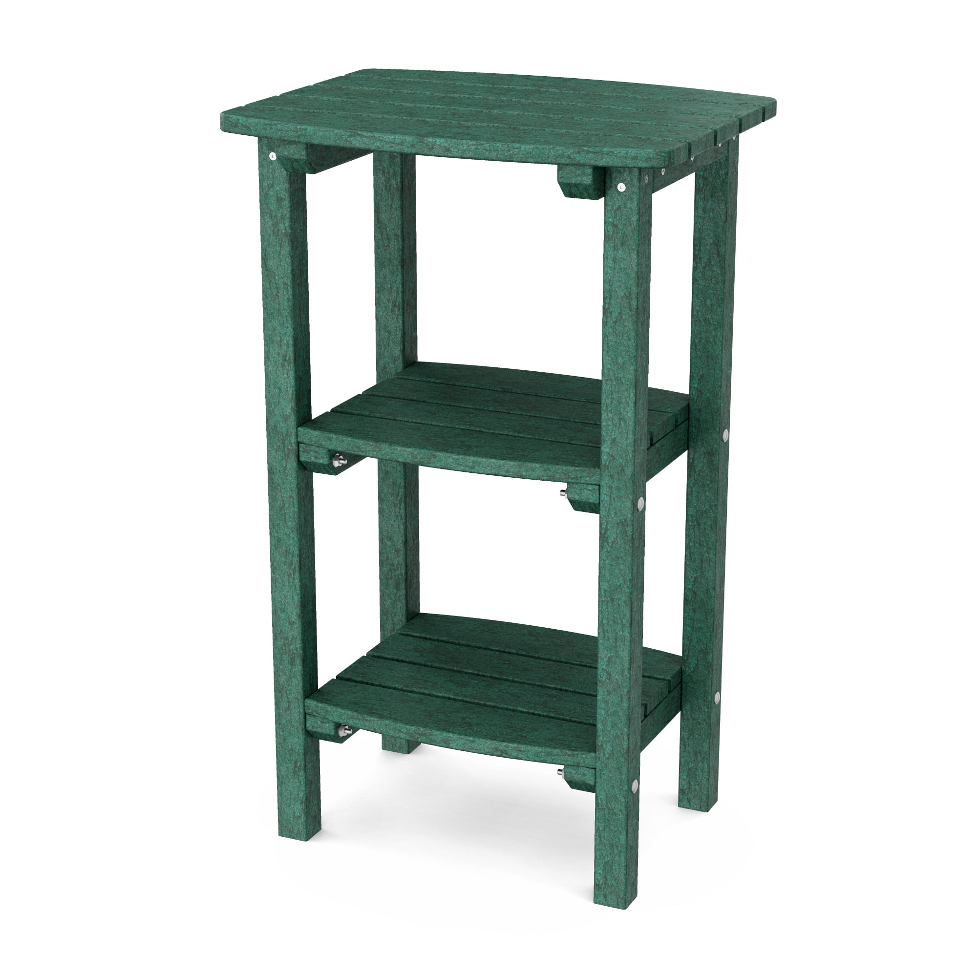 Wildridge Classic 3-Shelf Side Table, Turf Green - Outdoor Weather ...