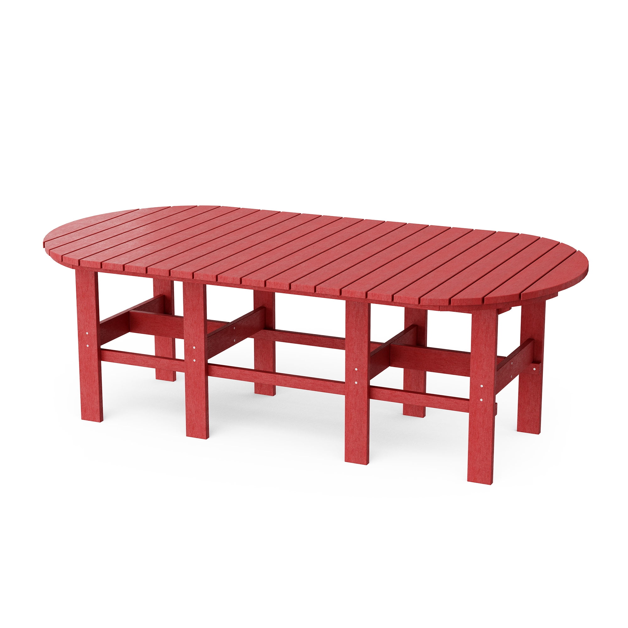Wildridge Classic 44"x84" Dining Table, Cardinal Red - Outdoor Weather ...