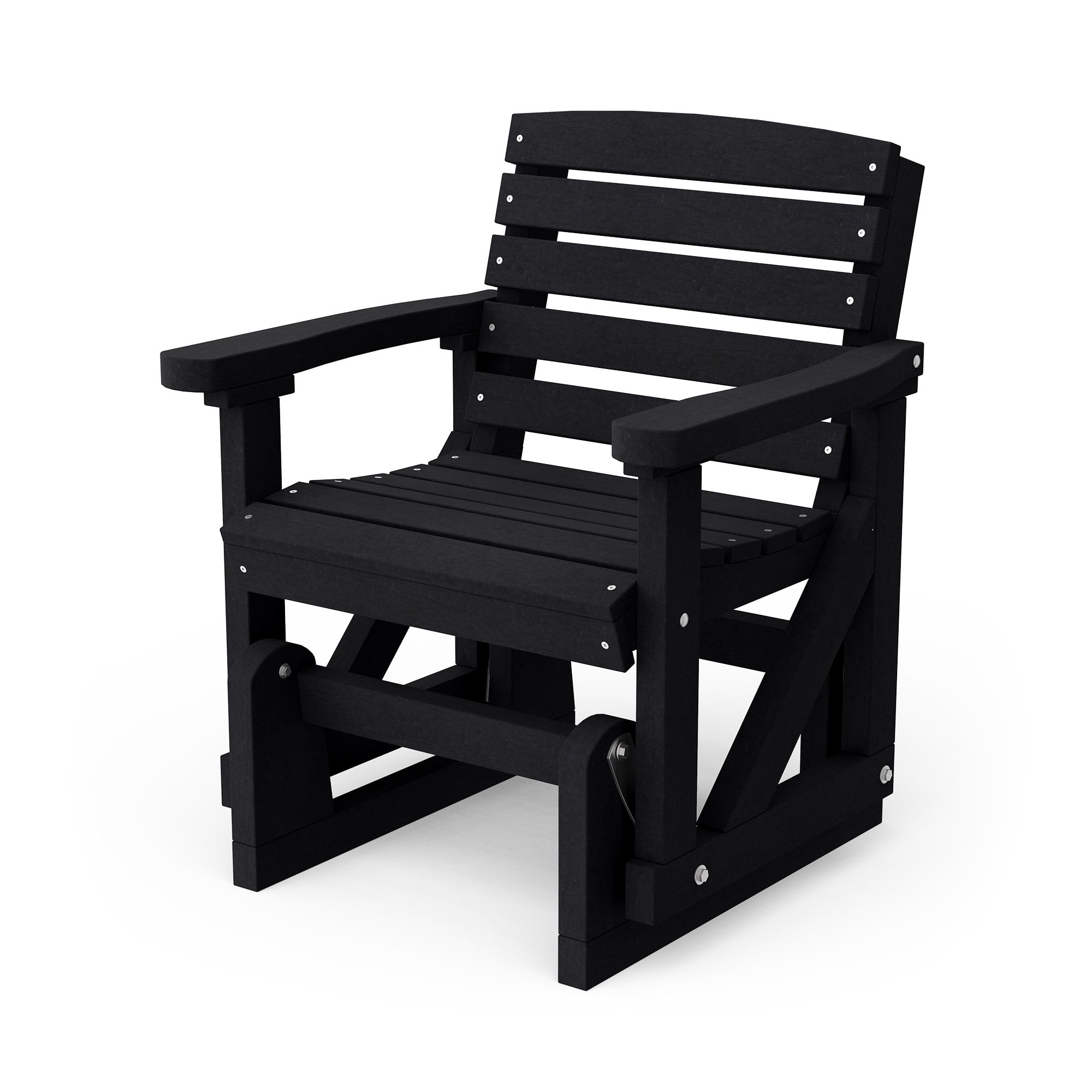 Wildridge Classic Single Glider, Black - Outdoor Weather Resistant ...