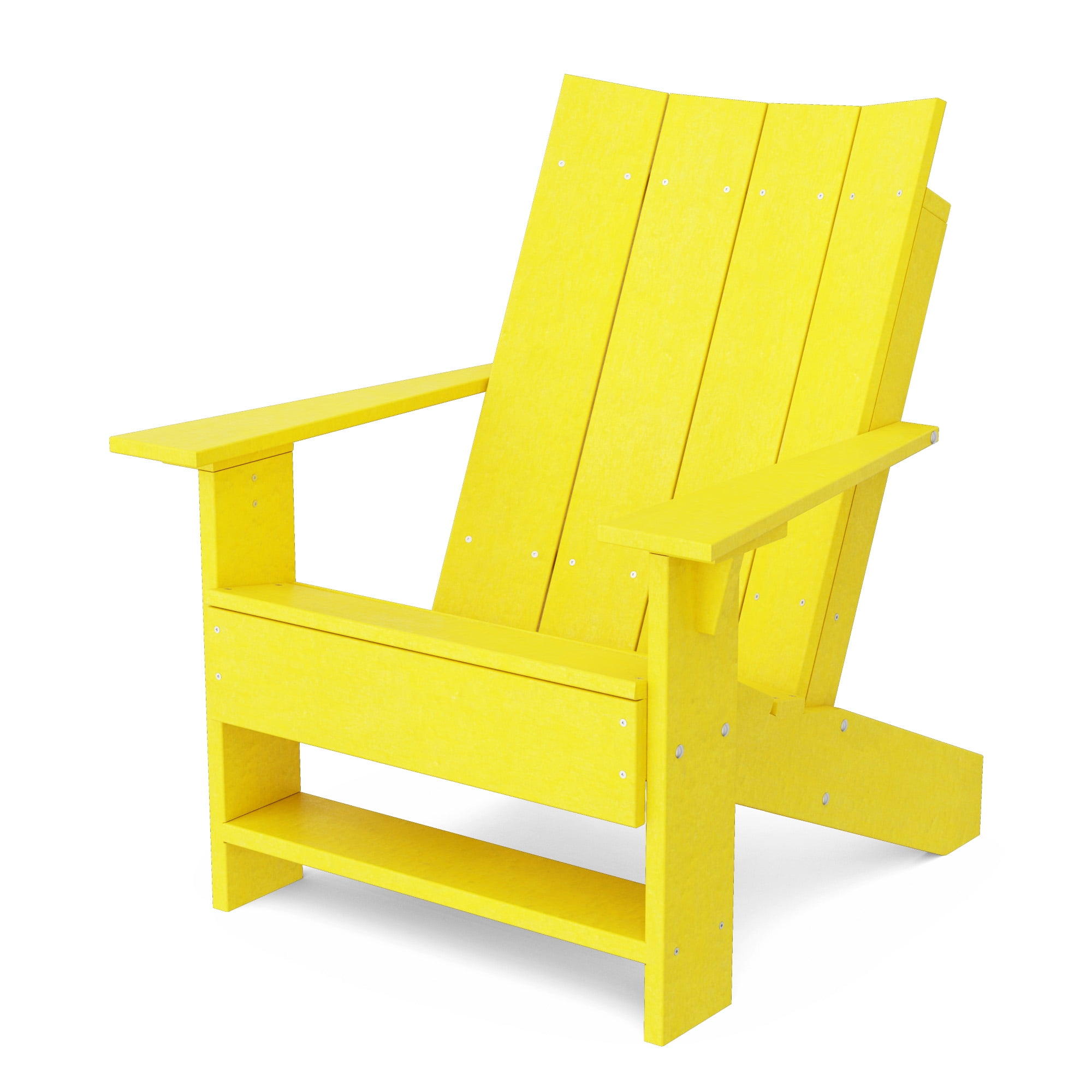 Wildridge Contemporary Adirondack Chair, Lemon Yellow - All-Weather ...