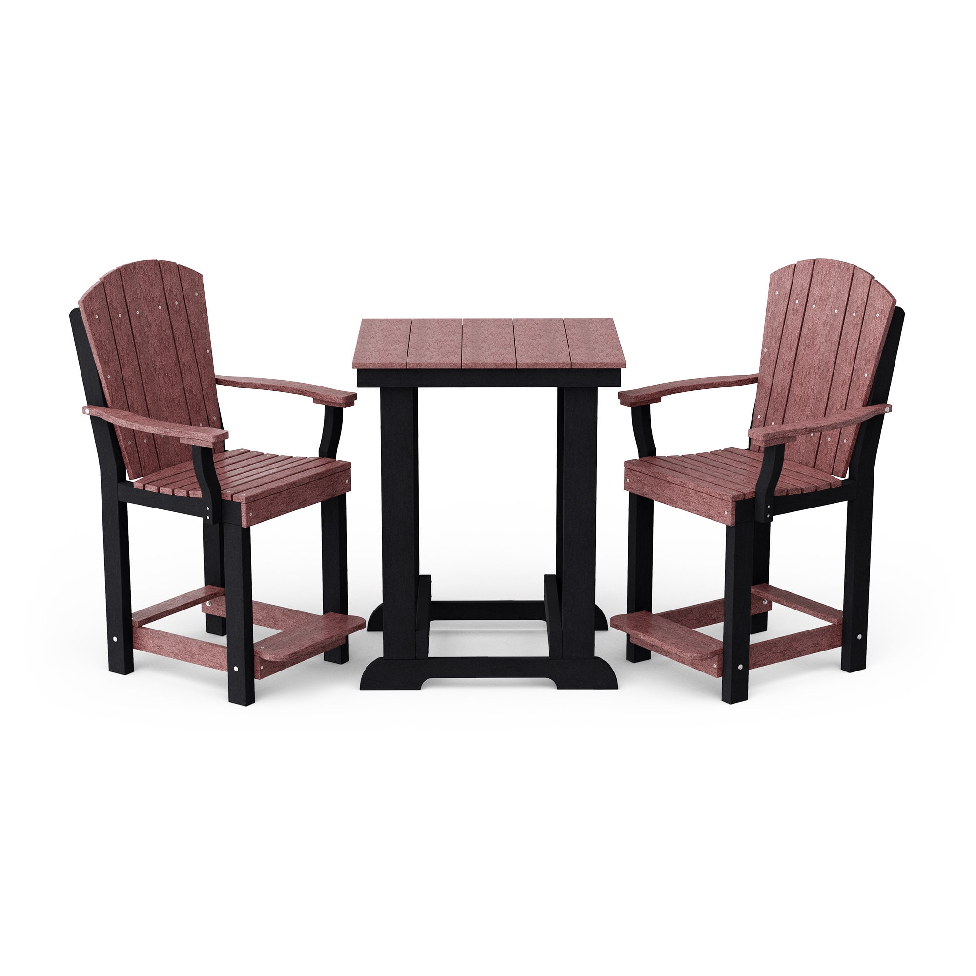 Wildridge Heritage 3-Piece Patio Counter Set, Cherrywood and Black ...