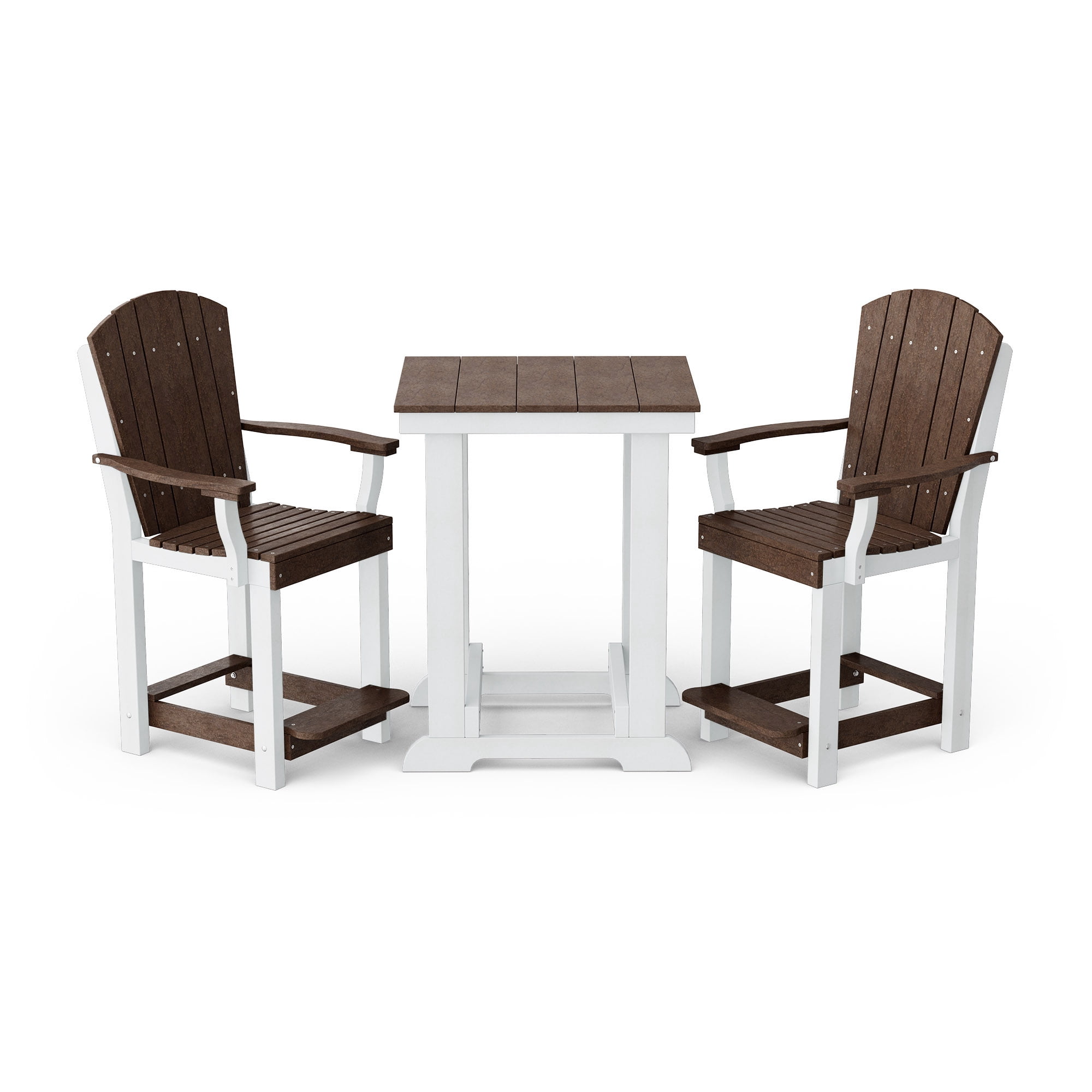 Wildridge Heritage 3-Piece Patio Counter Set, Tudor Brown and White ...