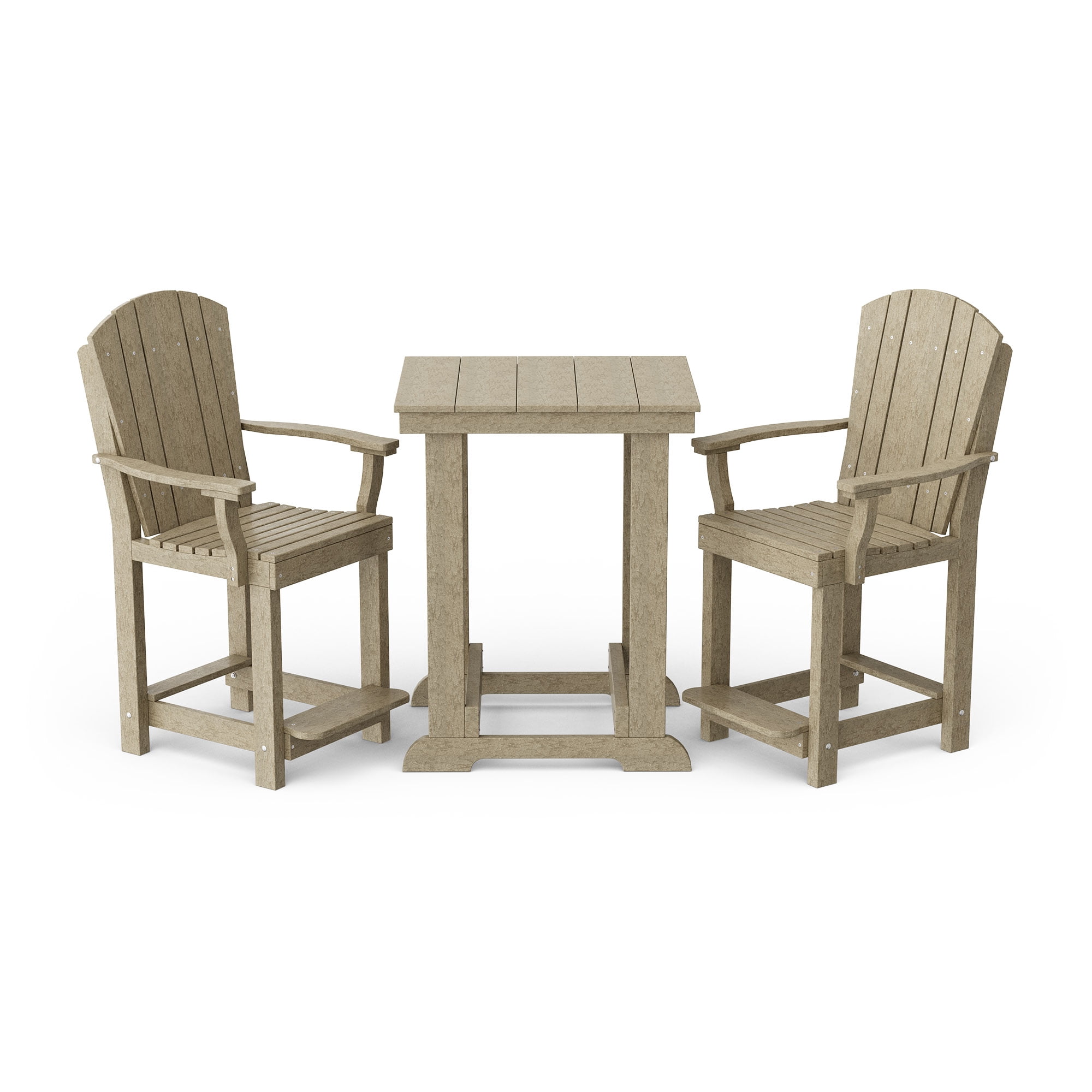 Wildridge Heritage 3-Piece Patio Counter Set, Weathered Wood - Outdoor ...