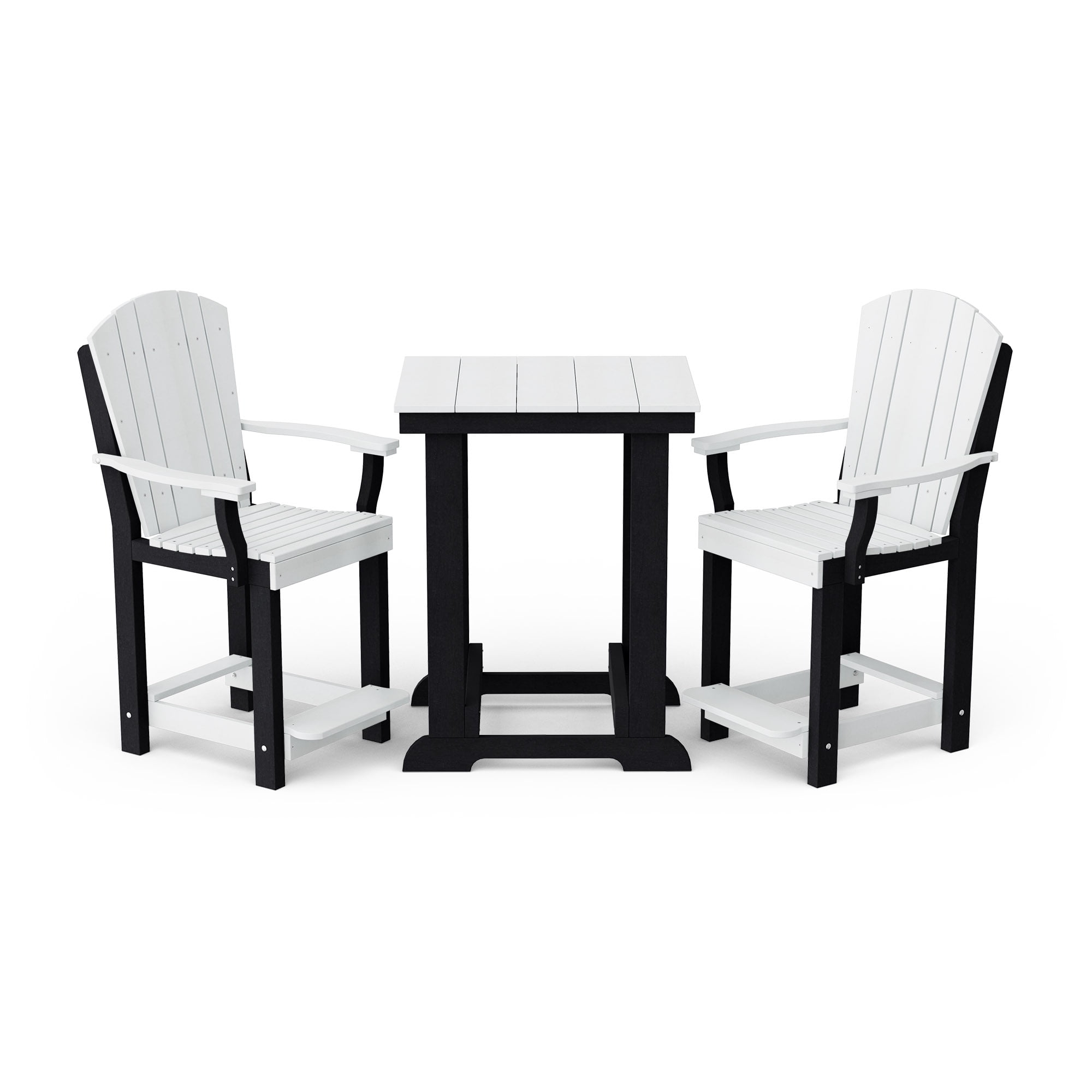 Wildridge Heritage 3-Piece Patio Counter Set, White and Black - Outdoor ...