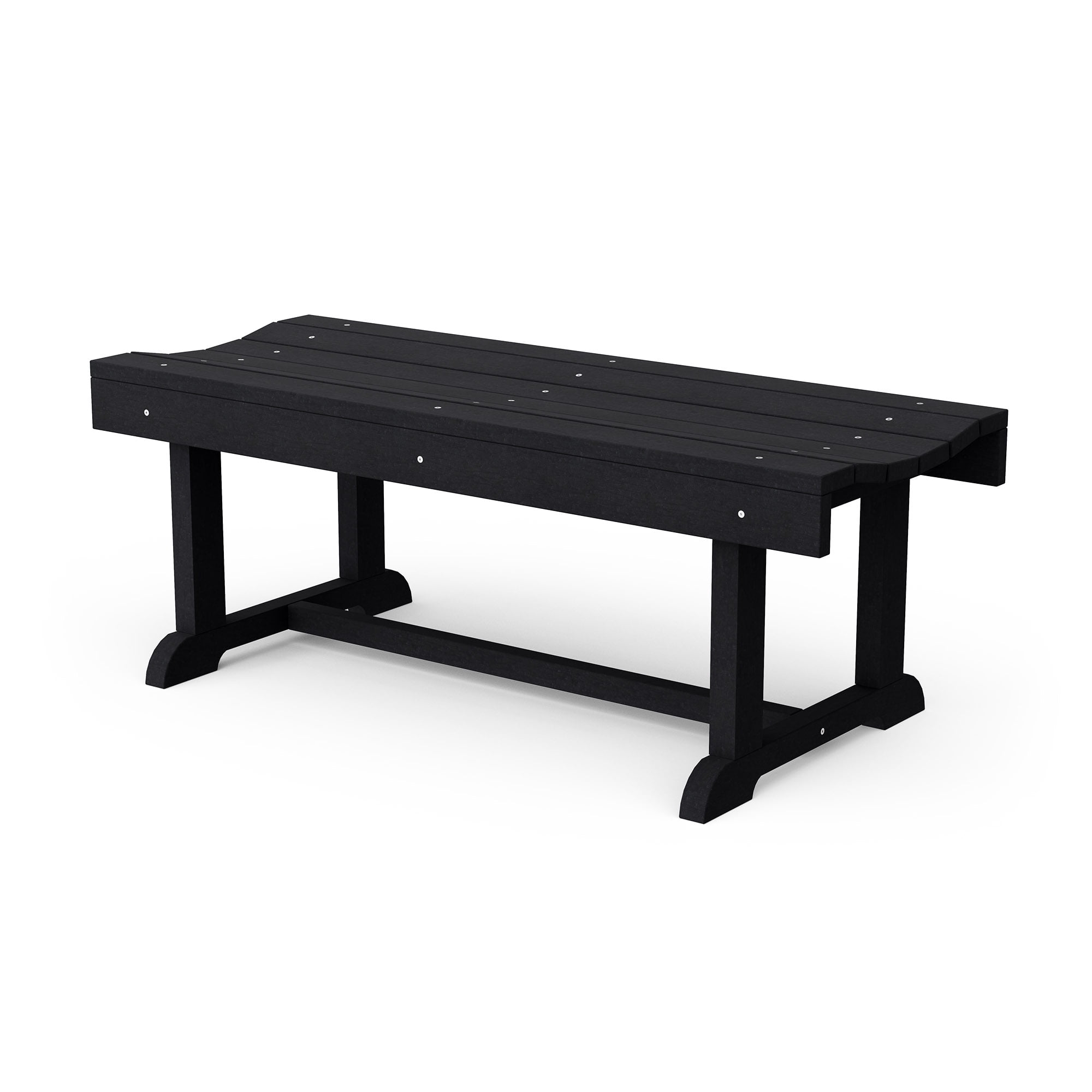 Wildridge Heritage 42" Patio Bench, Black - Outdoor All-Weather HDPE ...