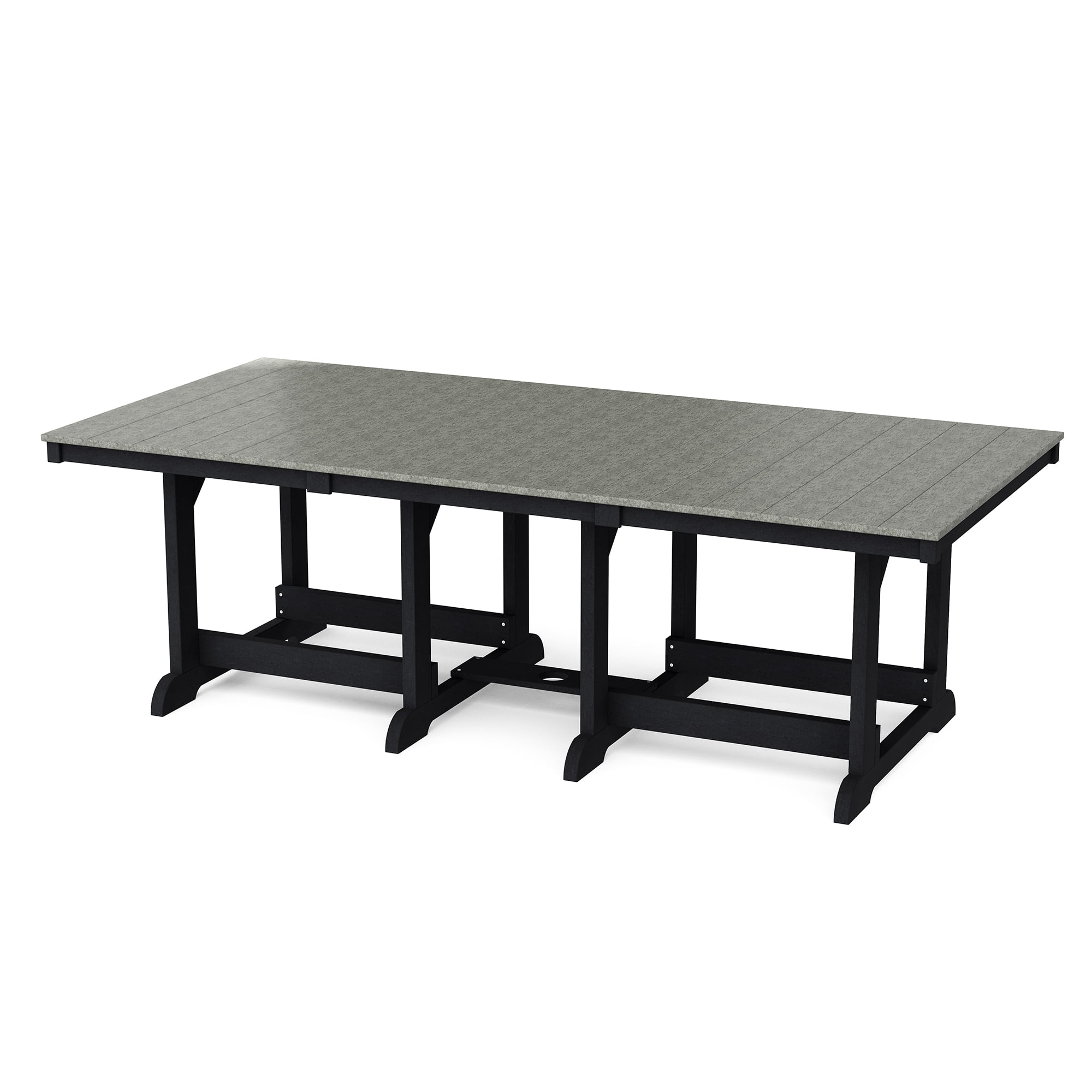 Wildridge Heritage 44"x94" Dining Table, Dark Gray and Black - Outdoor ...