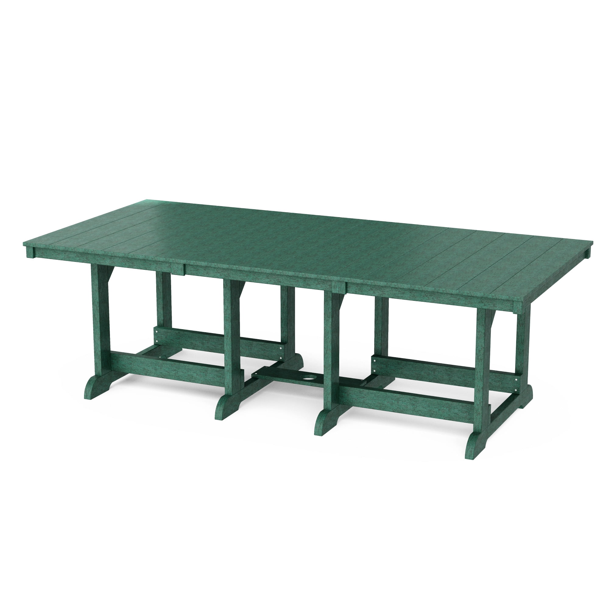 Wildridge Heritage 44"x94" Dining Table, Turf Green - Outdoor Weather ...