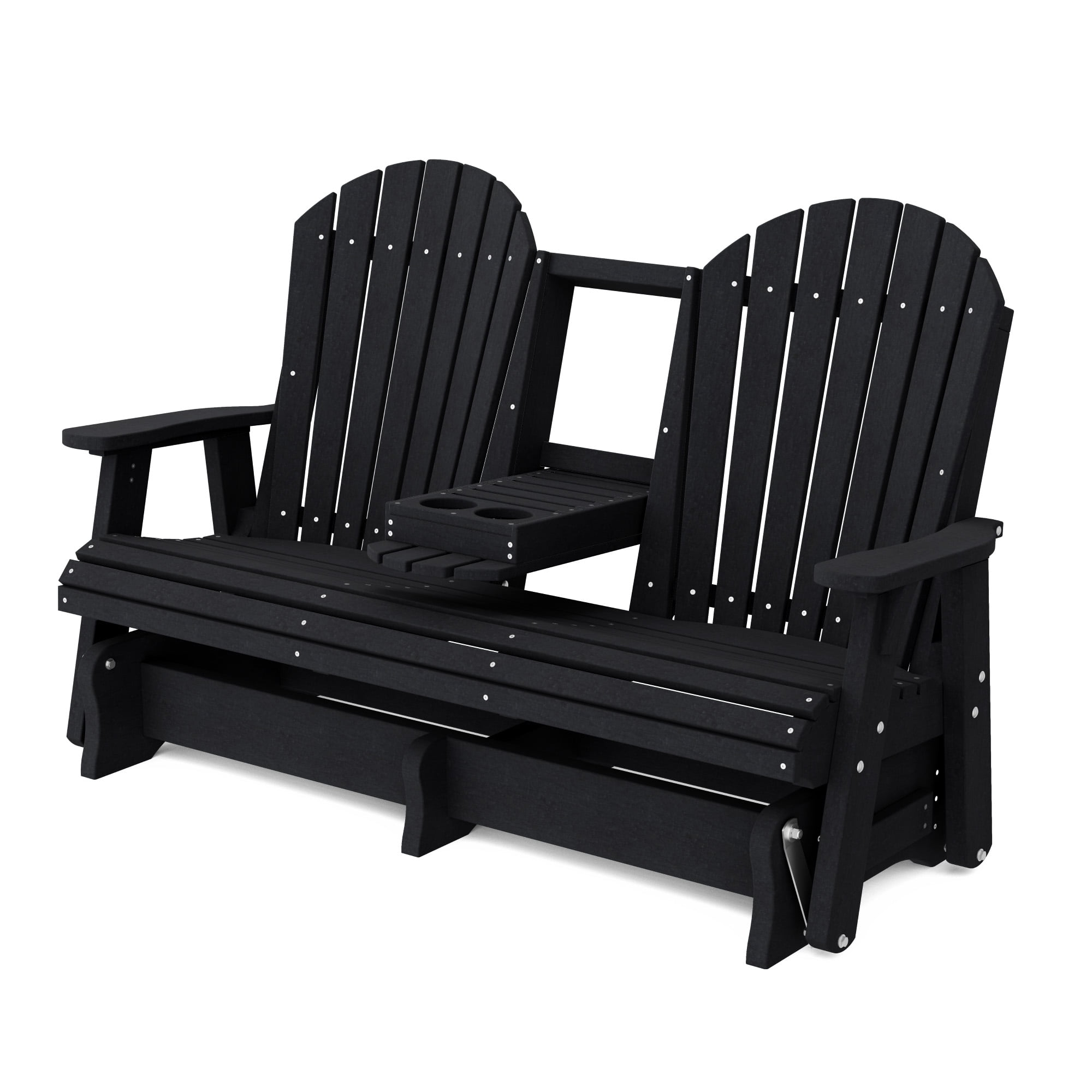 Wildridge Heritage 5' Glider with Console Glider, Black - Outdoor ...