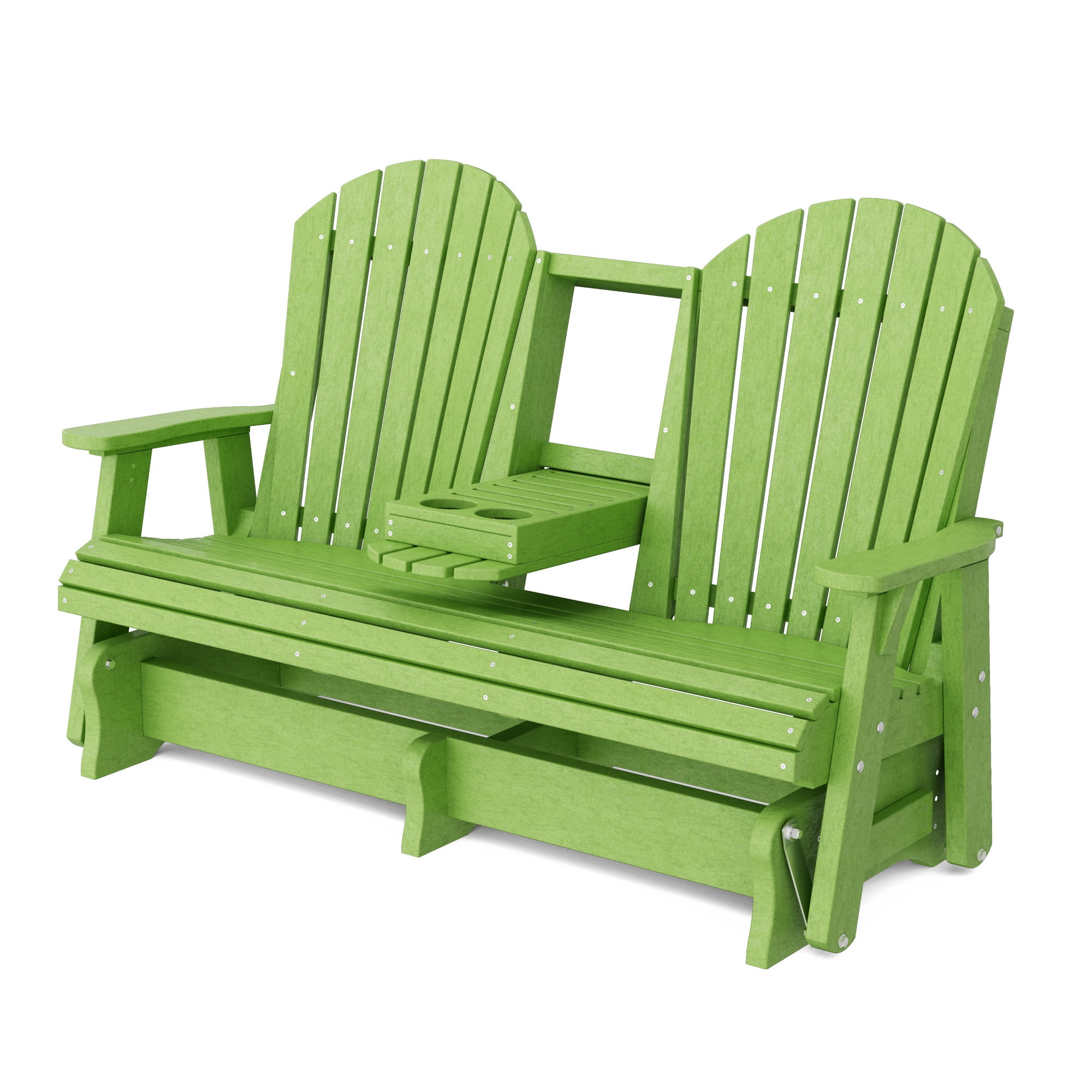 Wildridge Heritage 5' Glider with Console Glider, Lime Green - Outdoor ...
