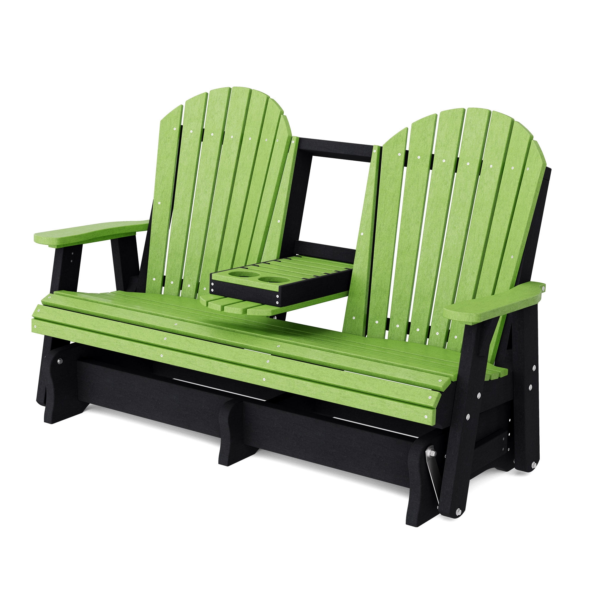 Wildridge Heritage 5' Glider with Console Glider, Lime Green and Black ...
