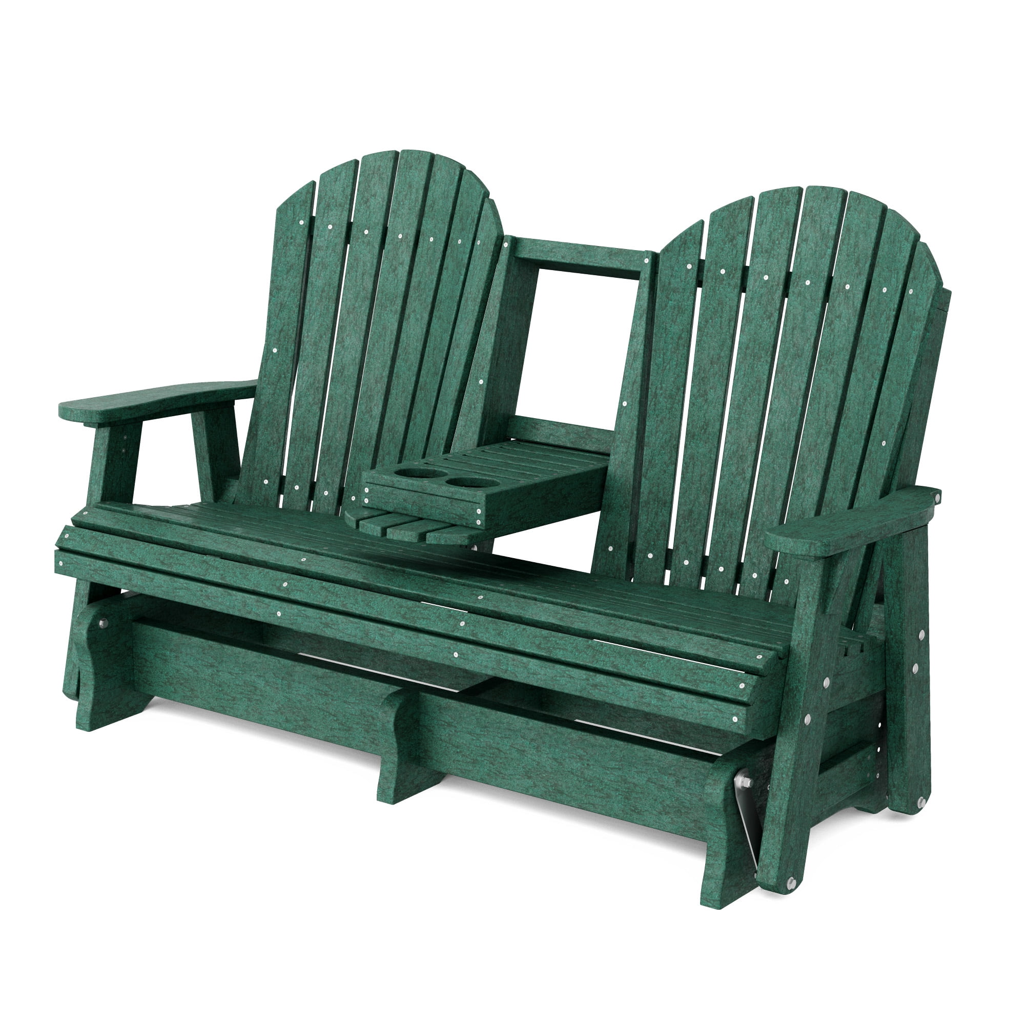 Wildridge Heritage 5' Glider with Console Glider, Turf Green - Outdoor ...