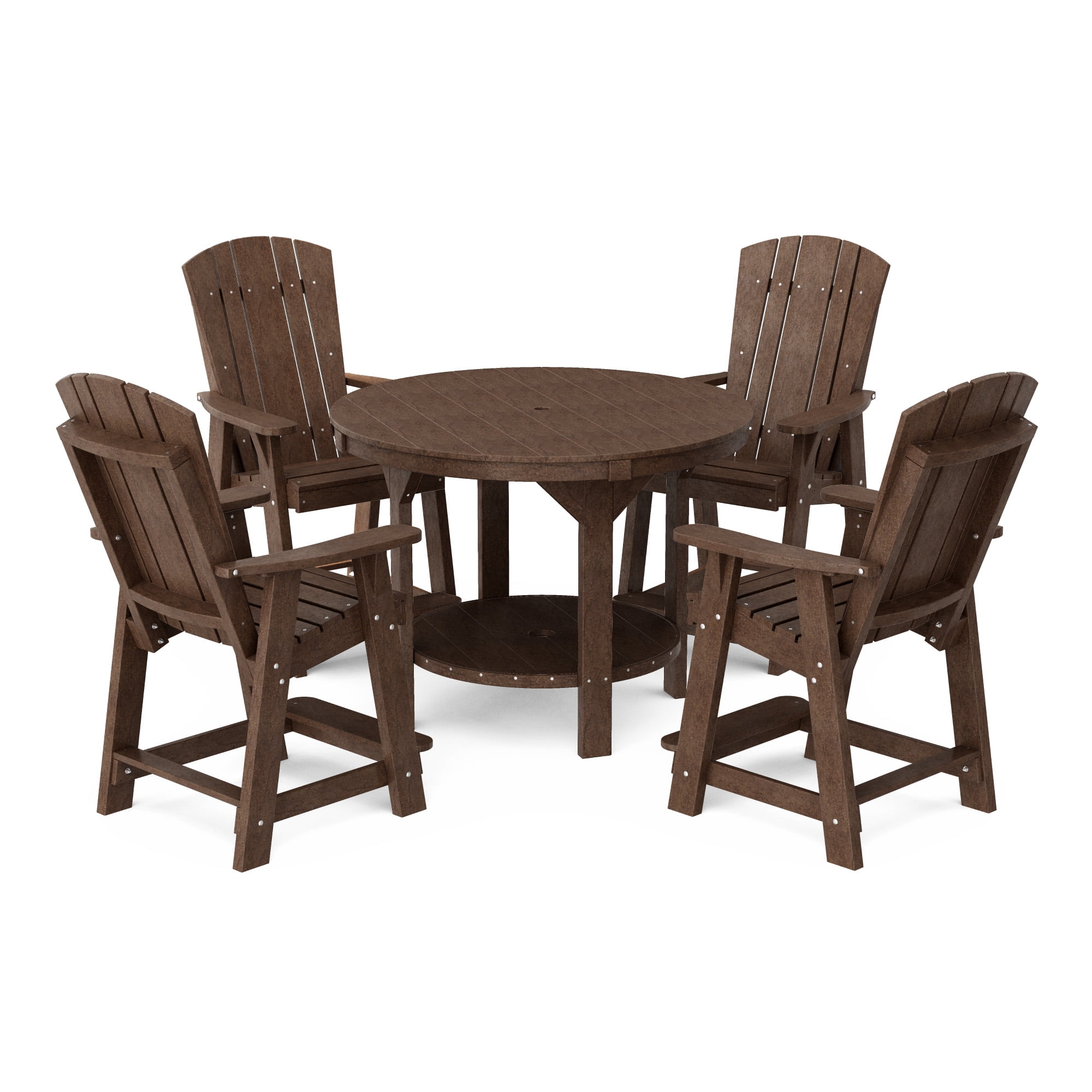 Wildridge Heritage 5-Piece 48" Pub Counter Set, Tudor Brown - Outdoor ...