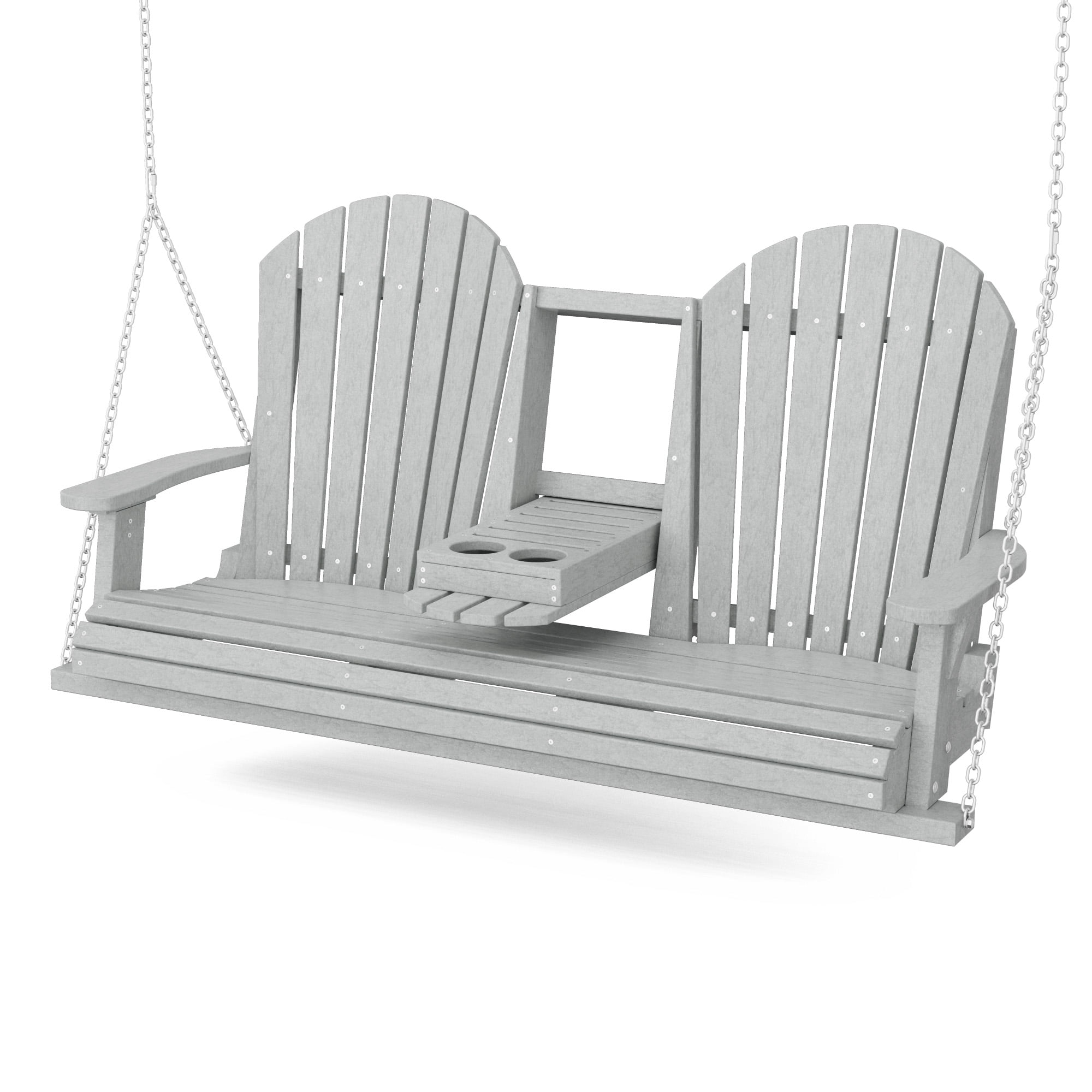 Wildridge Heritage 5' Porch Swing with Console, Light Gray - Outdoor ...