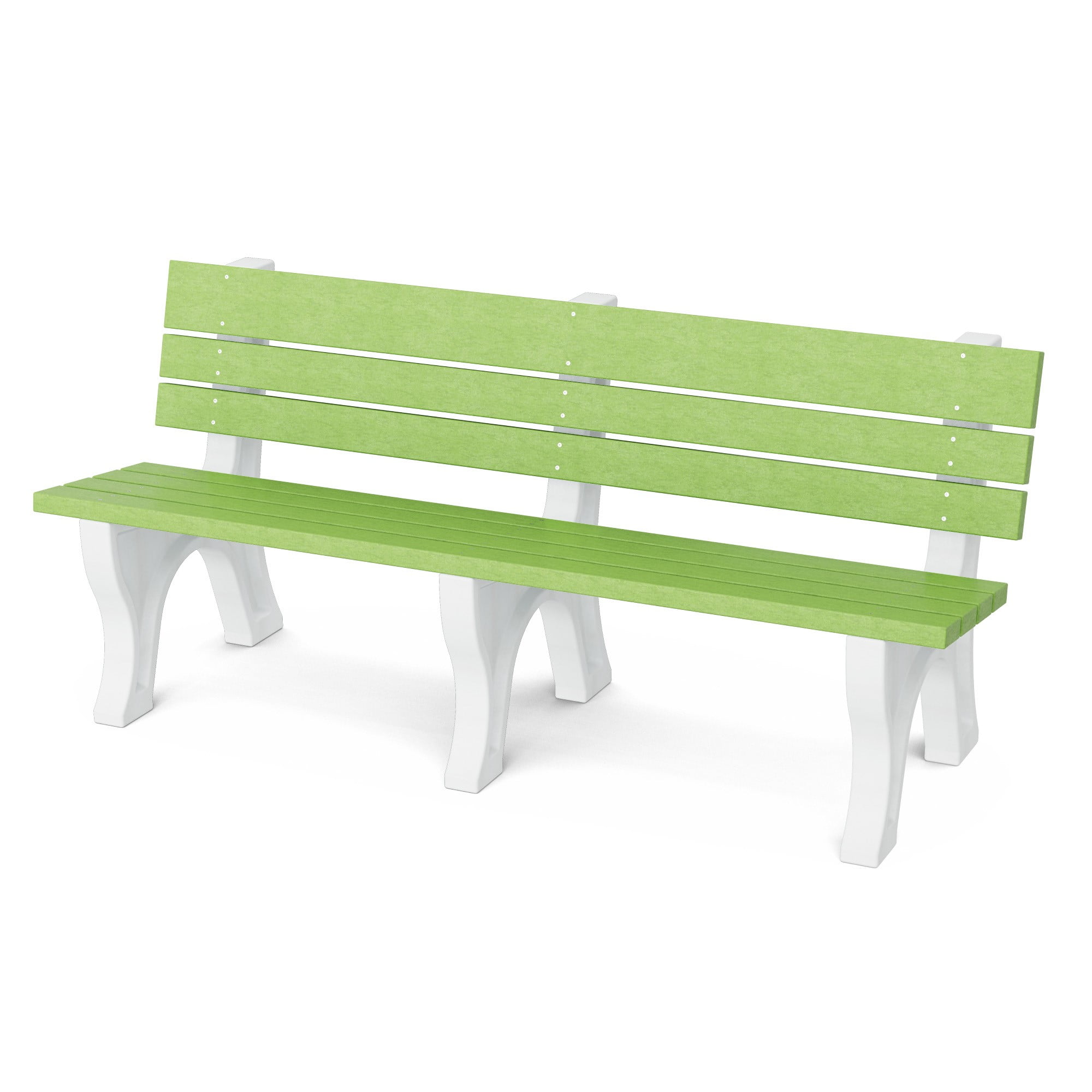 Wildridge Heritage 6' Park Bench, Lime Green and White - Outdoor All ...