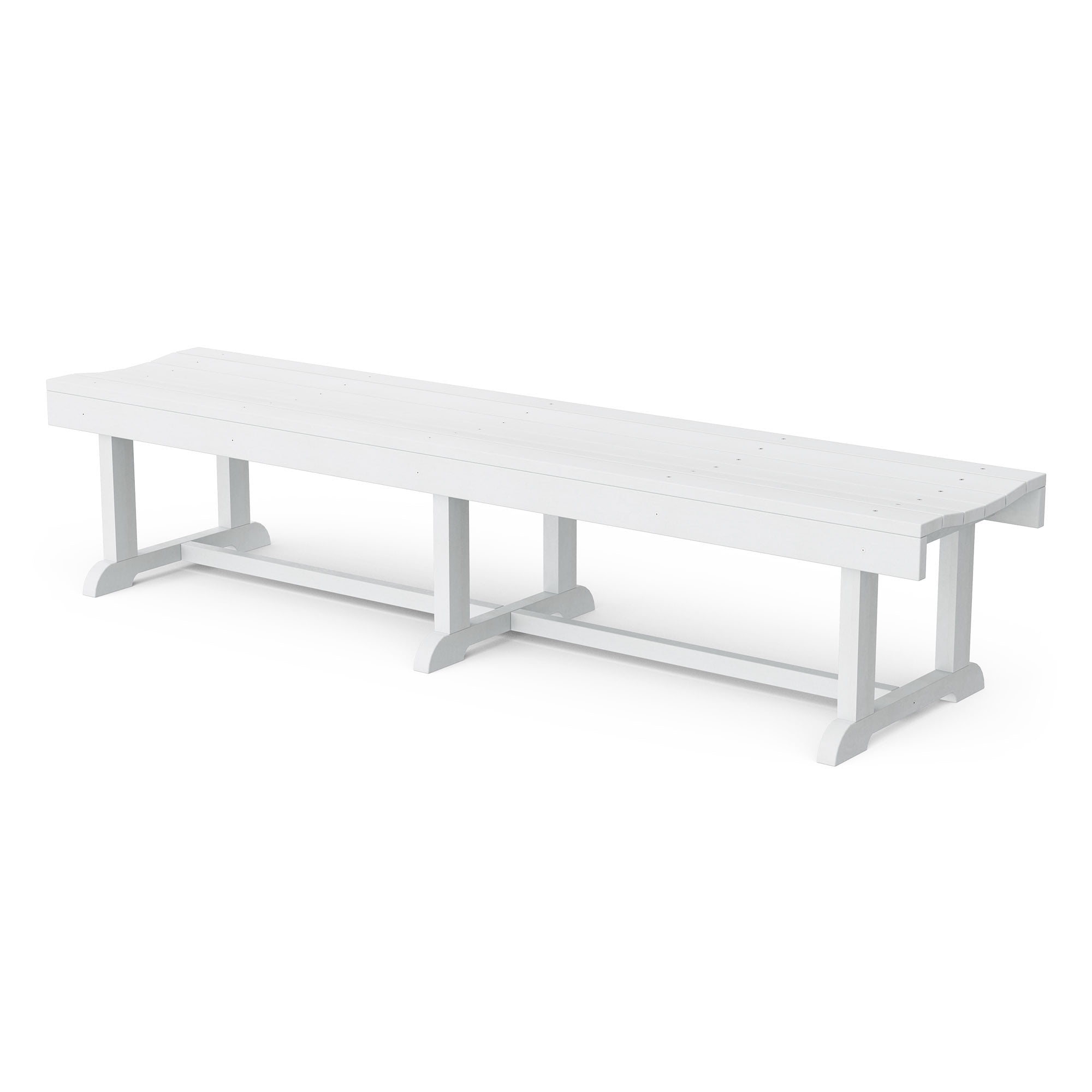 Wildridge Heritage 68" Patio Bench, White - Outdoor All-Weather HDPE ...