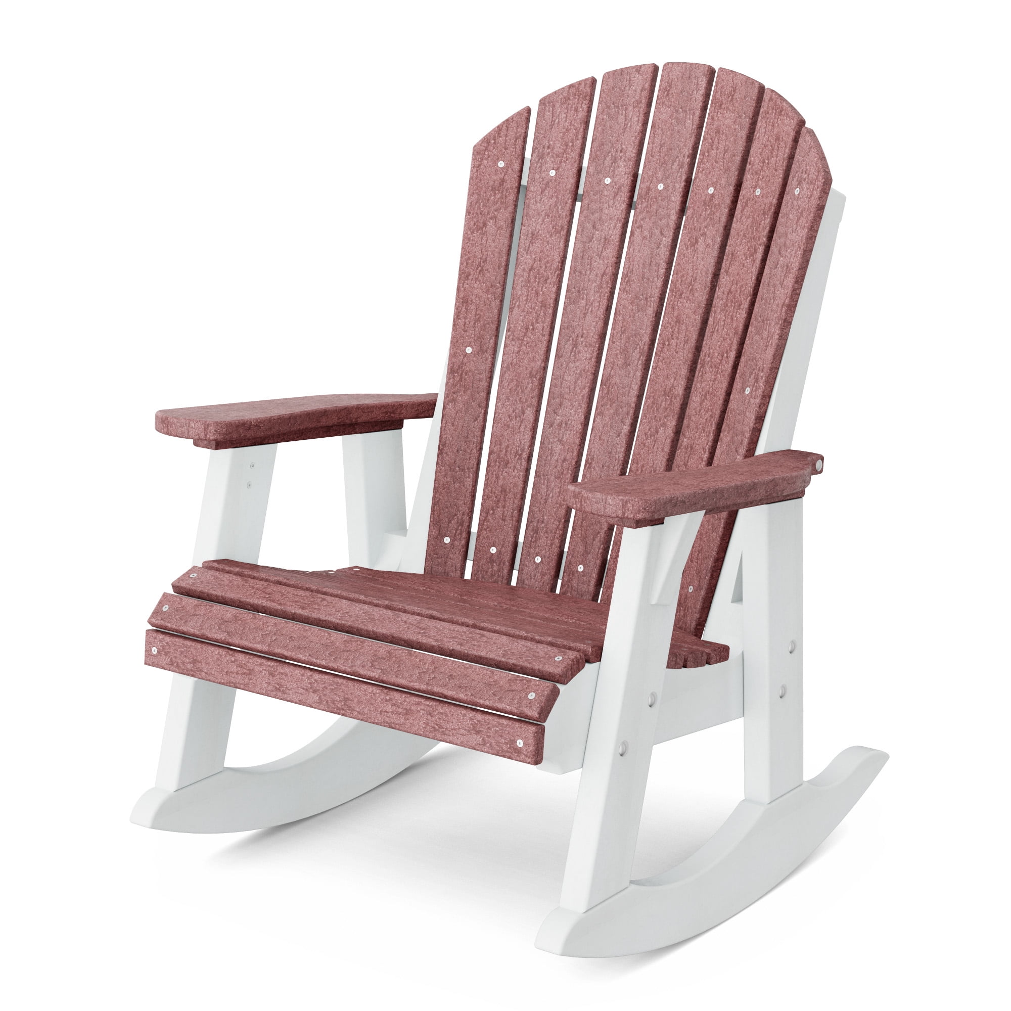Wildridge Heritage Adirondack Rocking Chair, Cherrywood and White ...