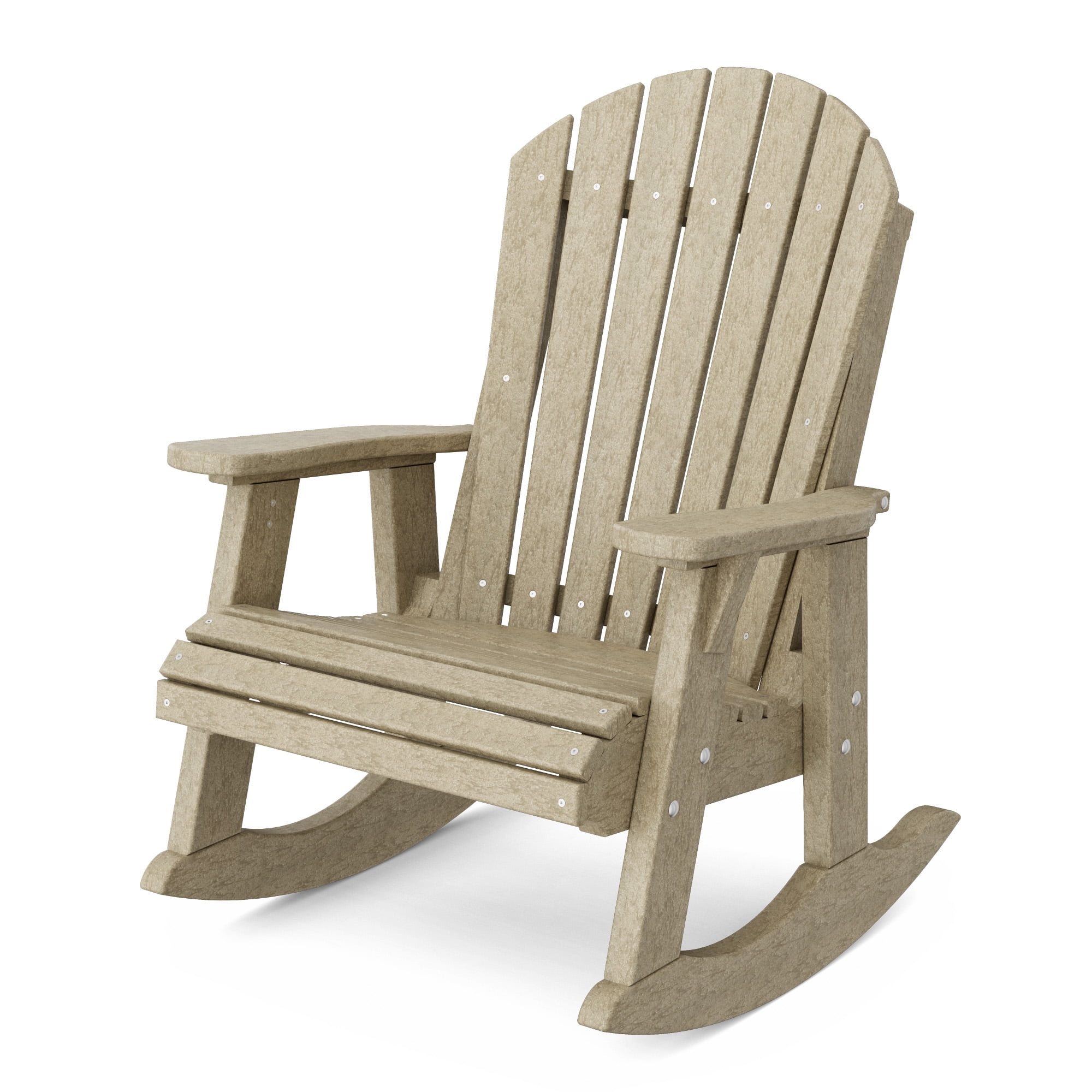 Wildridge Heritage Adirondack Rocking Chair, Weathered Wood - Outdoor ...