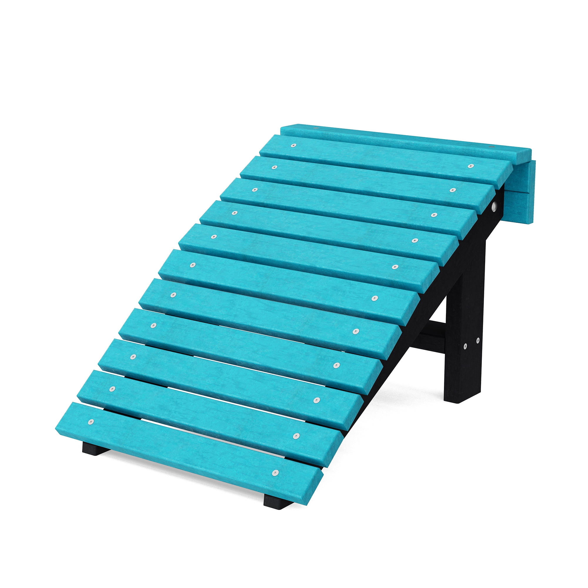 Wildridge Heritage Folding Footstool, Aruba Blue and Black - Outdoor ...