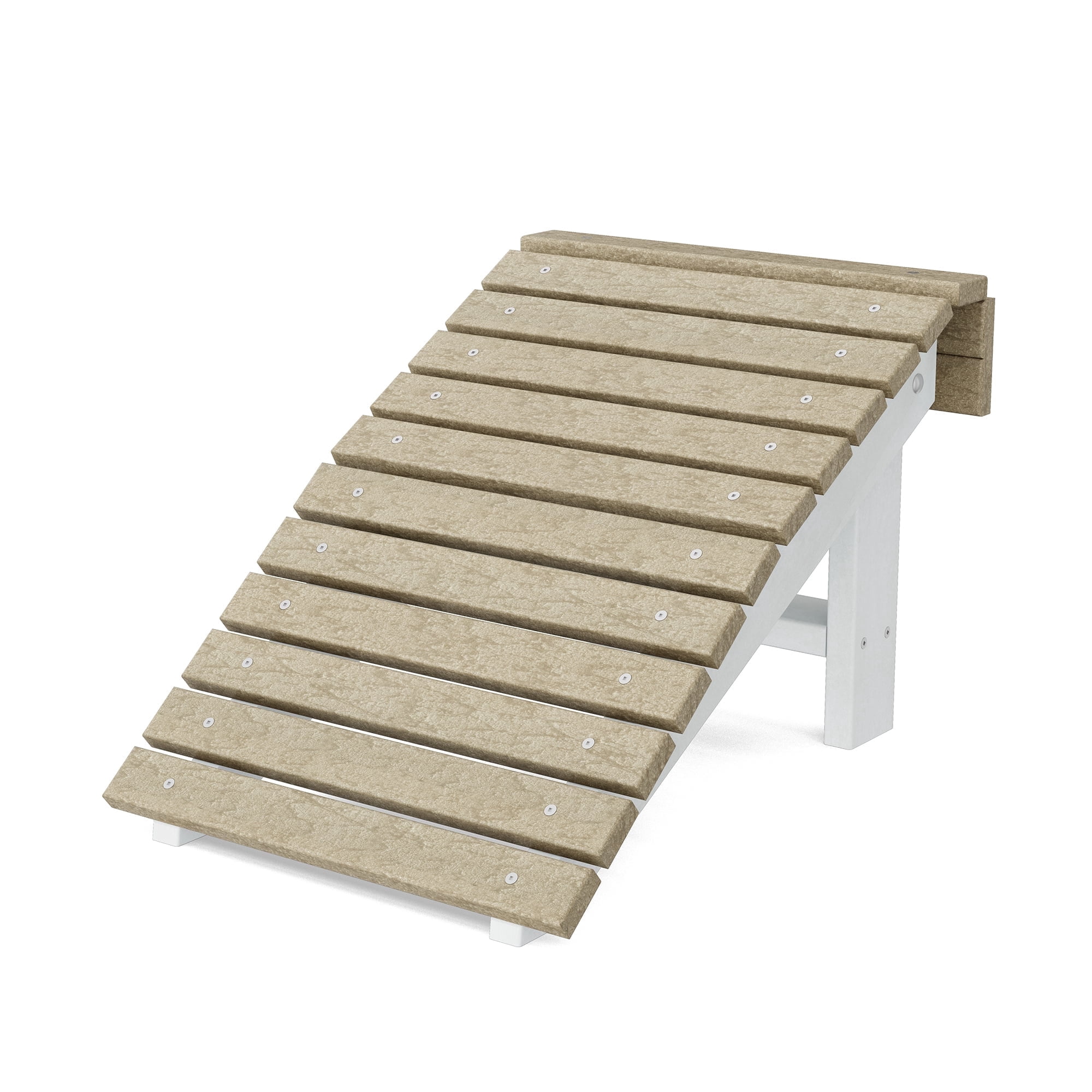 Wildridge Heritage Folding Footstool, Weathered Wood and White ...