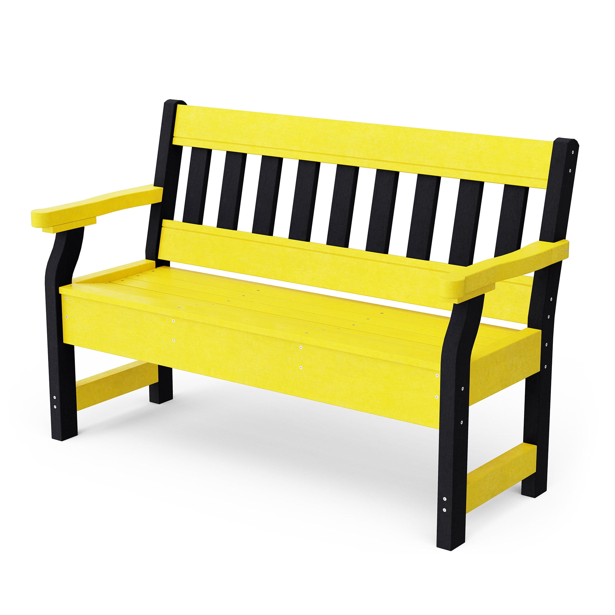 Wildridge Heritage Garden Bench, Lemon Yellow and Black - Outdoor All ...