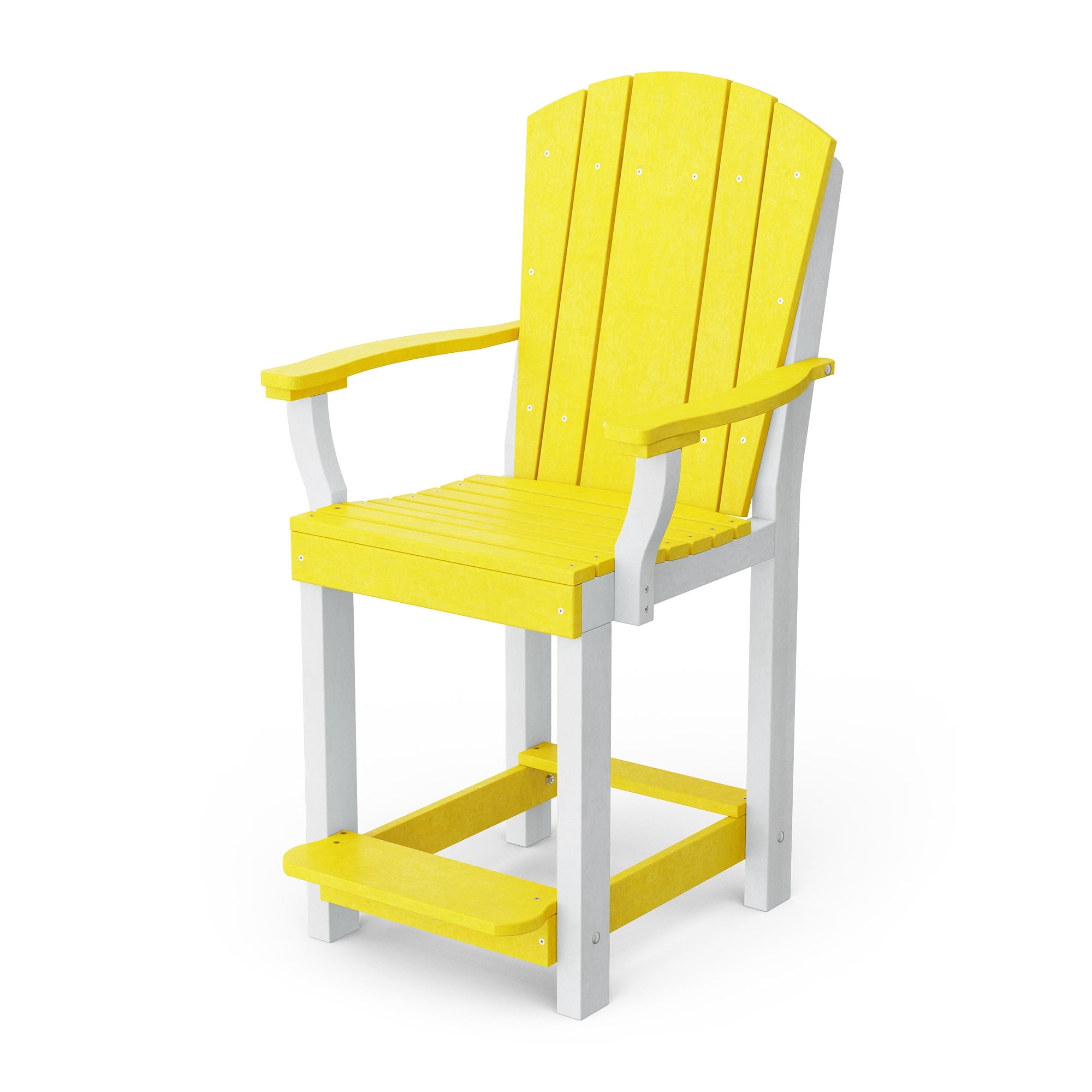 Wildridge Heritage Patio Counter Chair, Lemon Yellow and White ...