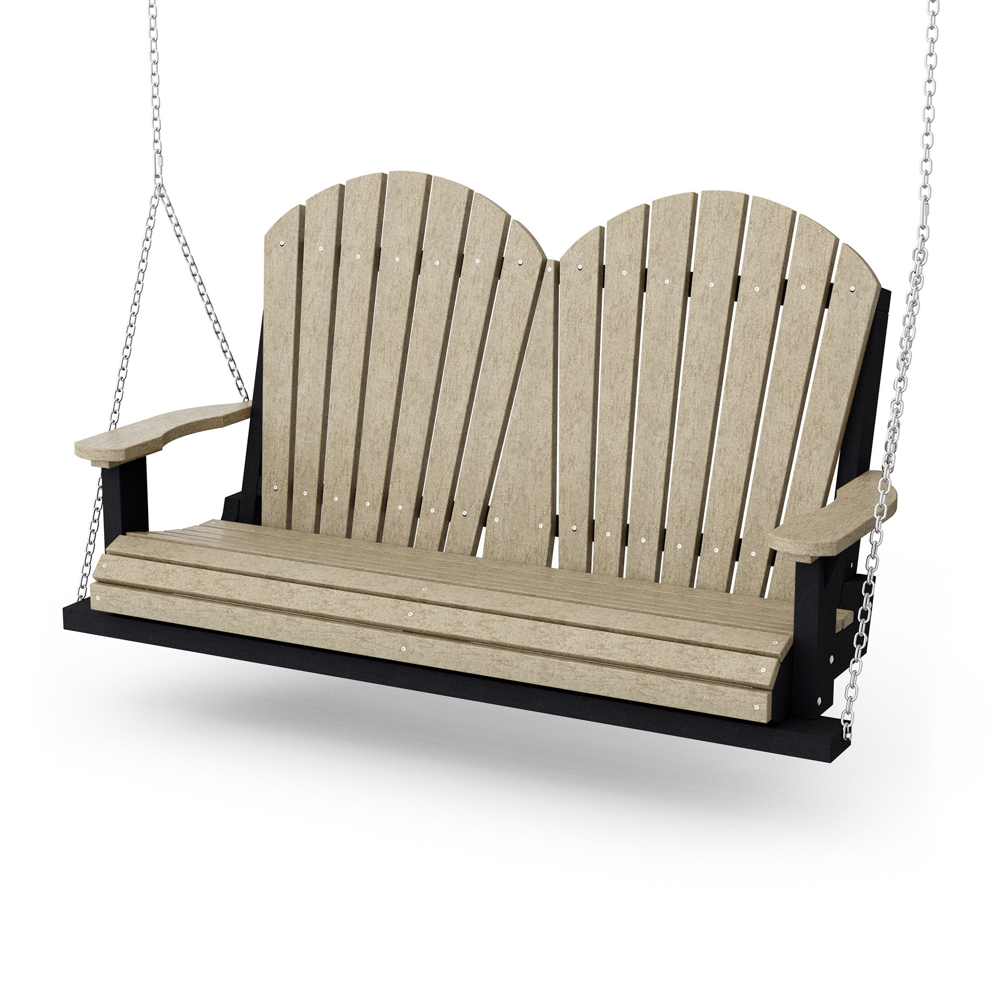 Wildridge Heritage Porch Swing, Weathered Wood and Black - Outdoor ...