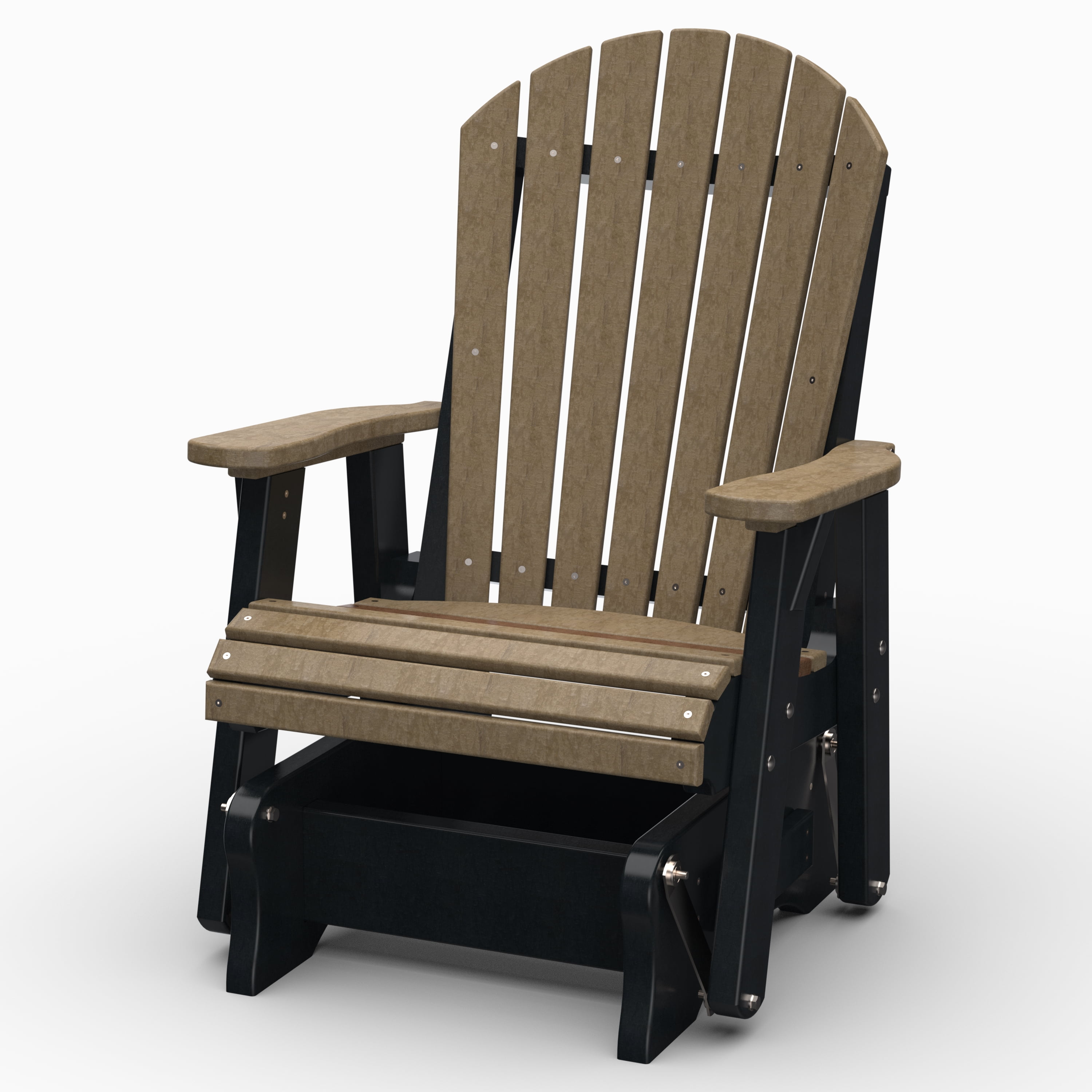Wildridge Heritage Single Glider, Weathered Wood and Black, Outdoor ...