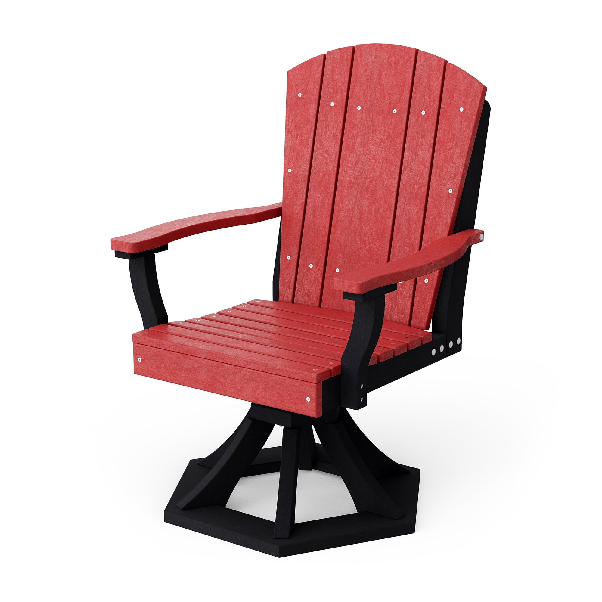 Wildridge Heritage Swivel Dining Arm Chair, Cardinal Red and Black ...