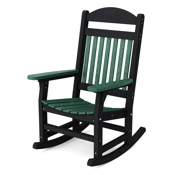 Wildridge Heritage Traditional Rocking Chair, Turf Green and Black ...