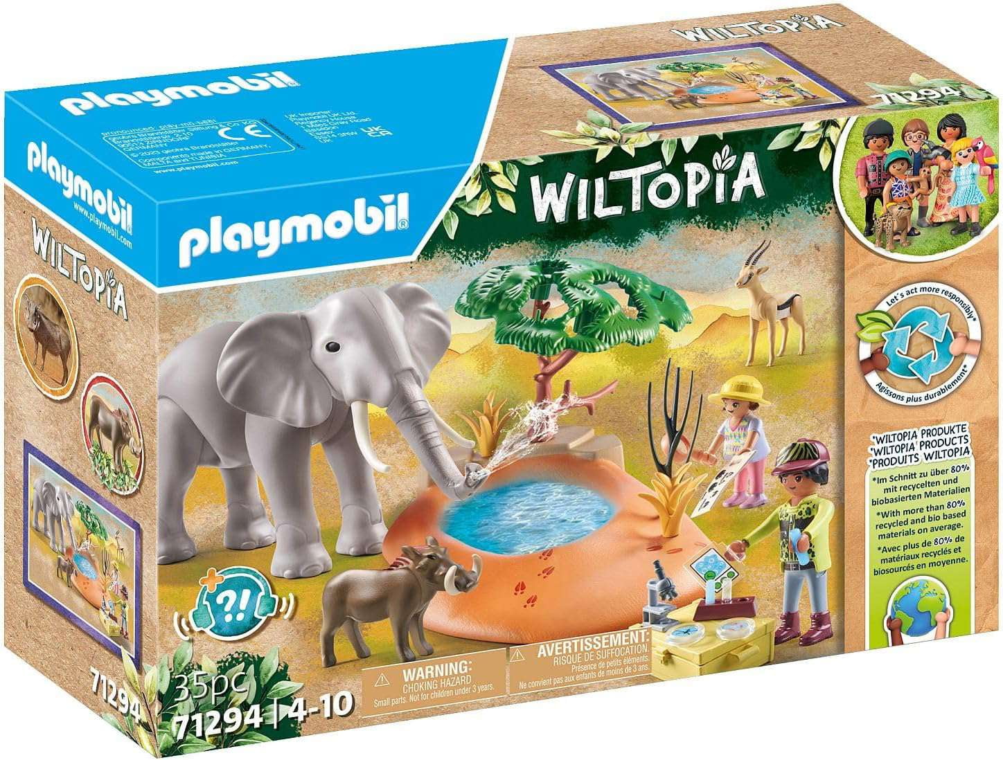 Wildtopia Elephant at the Waterhole Set Playmobil 71294 - Walmart.com