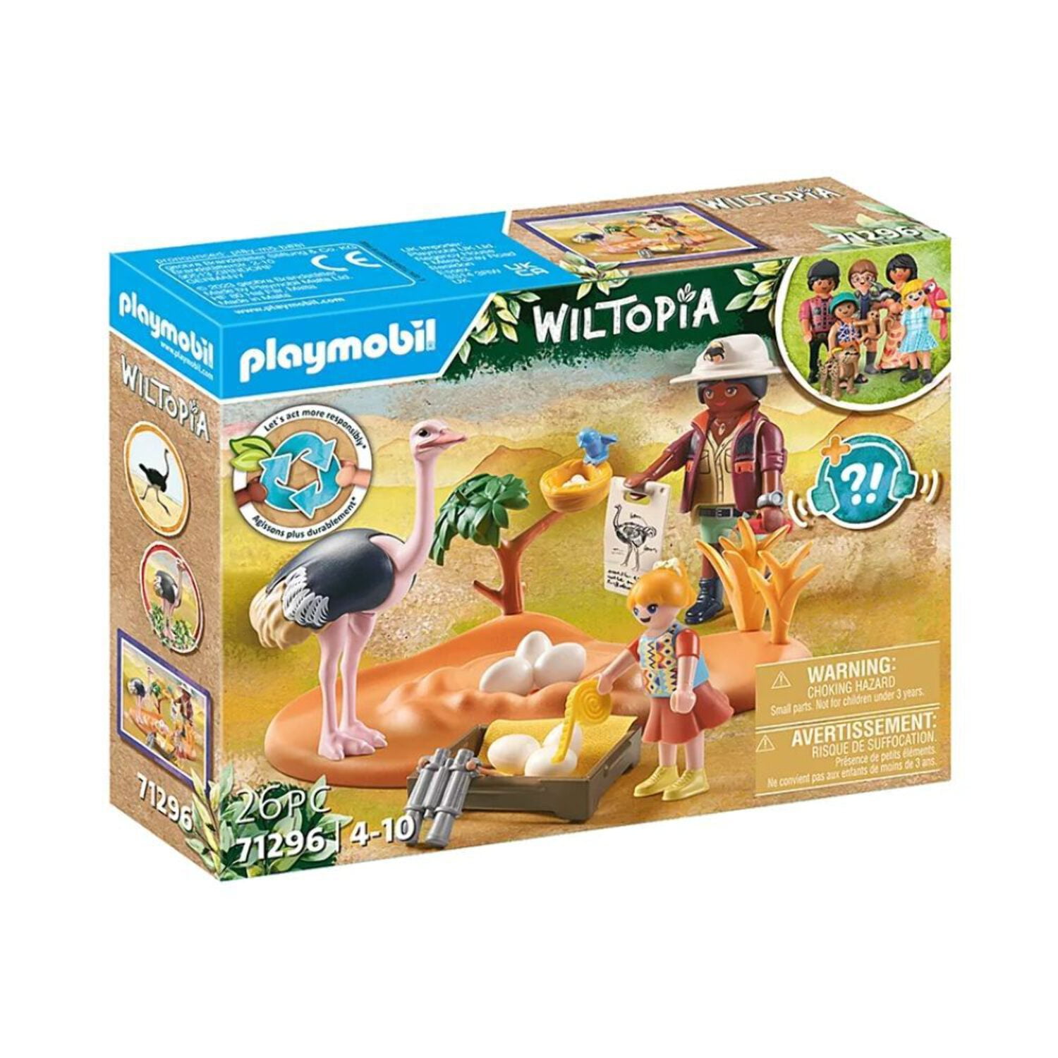 Wildtopia Ostrich Keepers Set Playmobil 71296 - Walmart.com