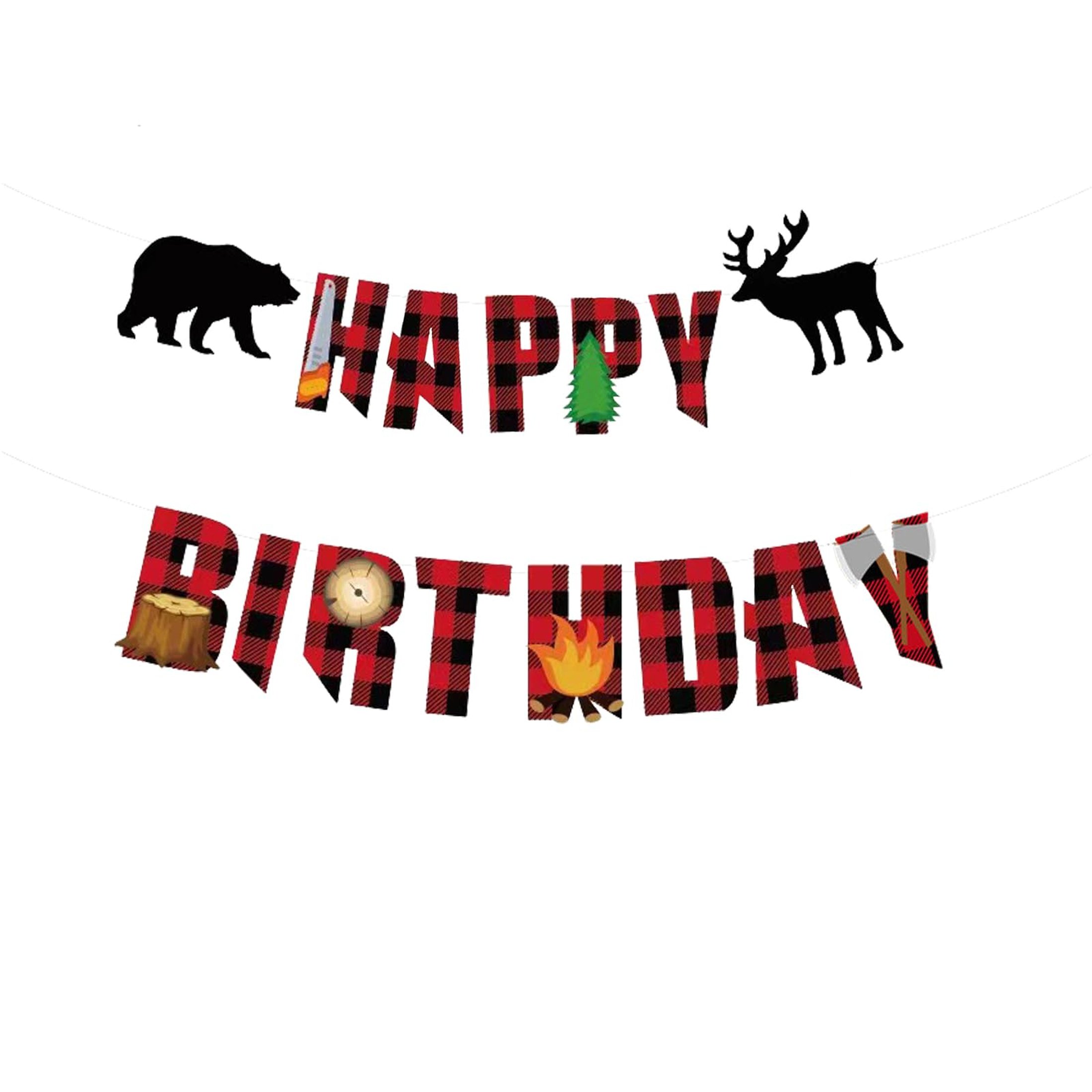 Wildwood Adventure Birthday Banner - Jungle Themed Party Supplies for ...