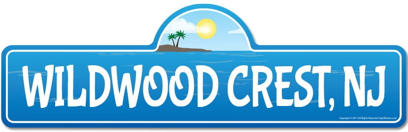 Wildwood Crest NJ New Jersey Beach Street Sign | Indoor/Outdoor ...