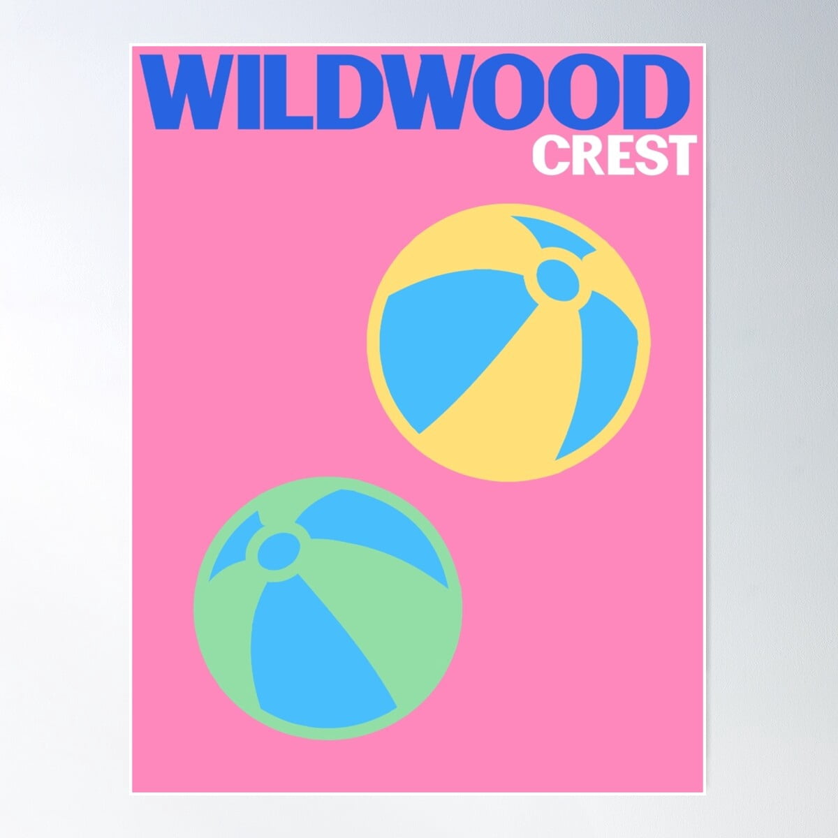 Wildwood Crest Poster Wall Art, Modern Wall Decor For Living Room ...