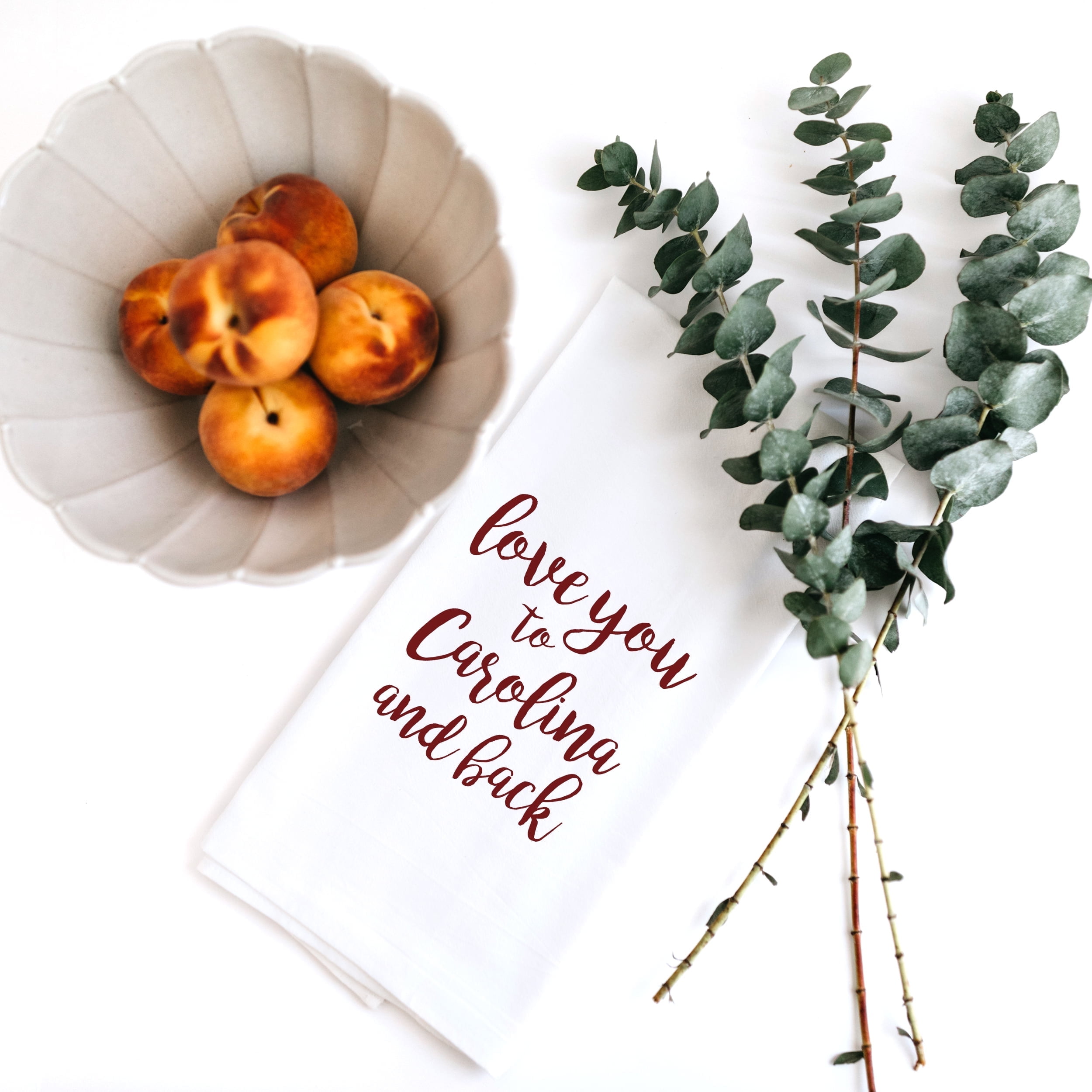 Wildwood Landing's Flour Sack Kitchen Tea Towel, Love You To Carolina ...