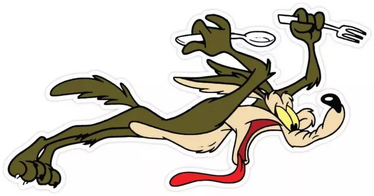 Wile E. Coyote Road Runner Cartoon Sticker Phone Decal Water Bottle ...