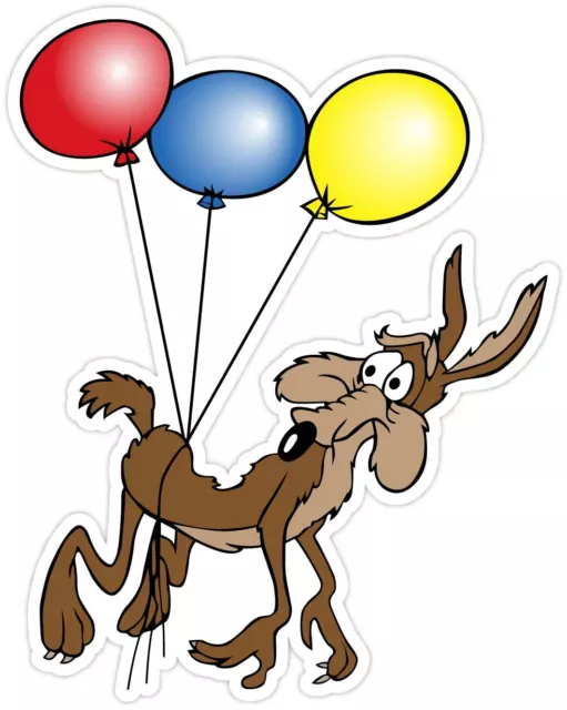 Wile E. Coyote Road Runner Cartoon Sticker Phone Decal Water Bottle ...