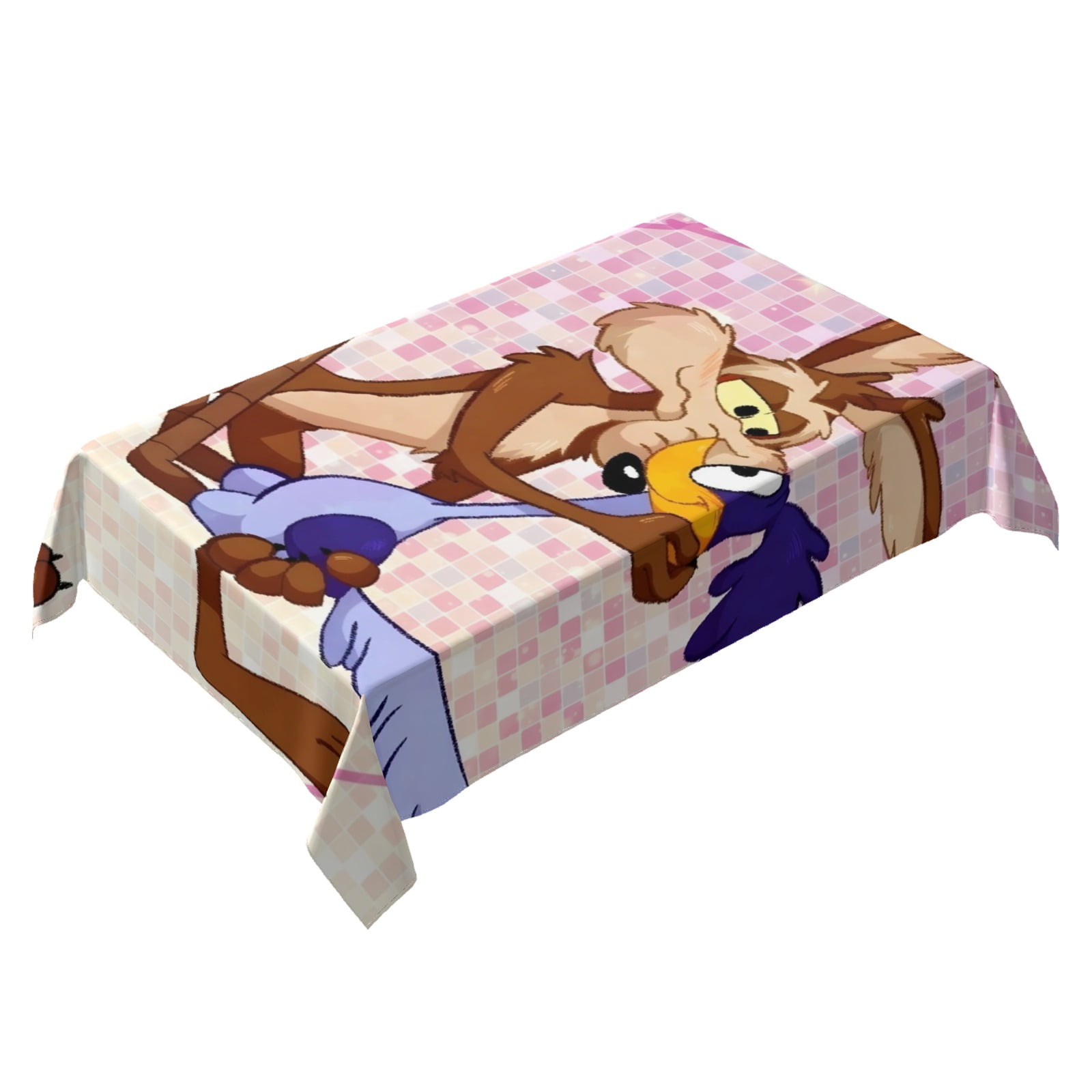 Wile E. Coyote and The Road Runner-theme square tablecloth has an ...