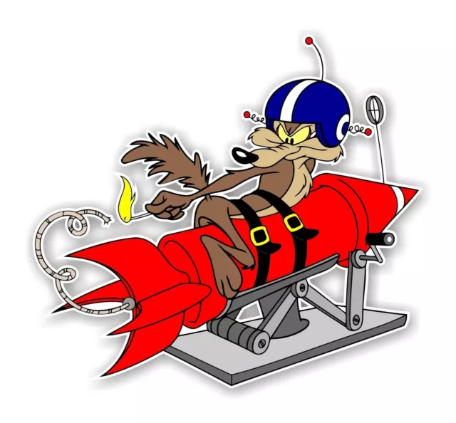 Wile E Coyote Rocket Sticker Phone Decal Water Bottle Stickers Car ...