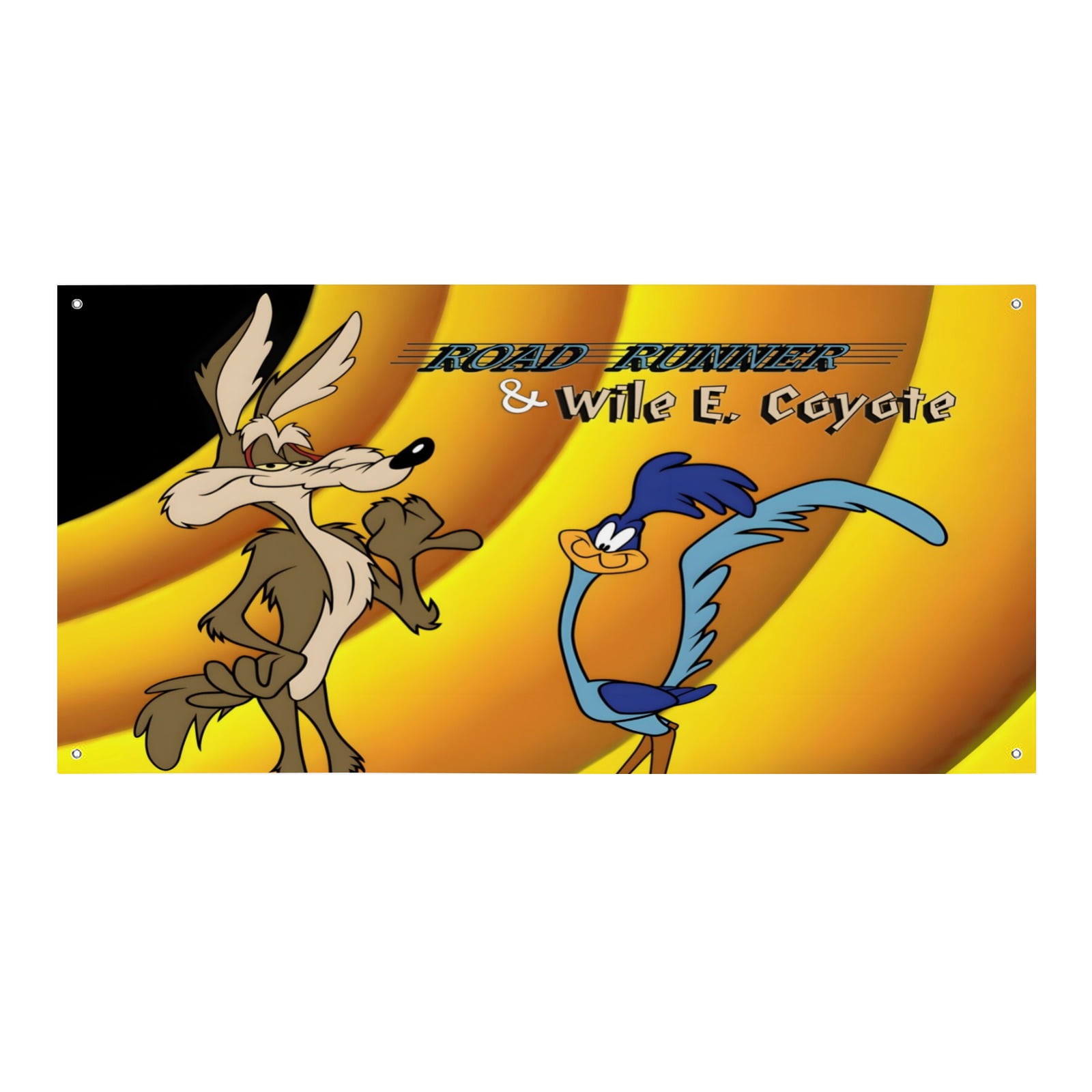 Wile E. Coyote and The Road Runner-Theme Backdrops Banner Birthday ...