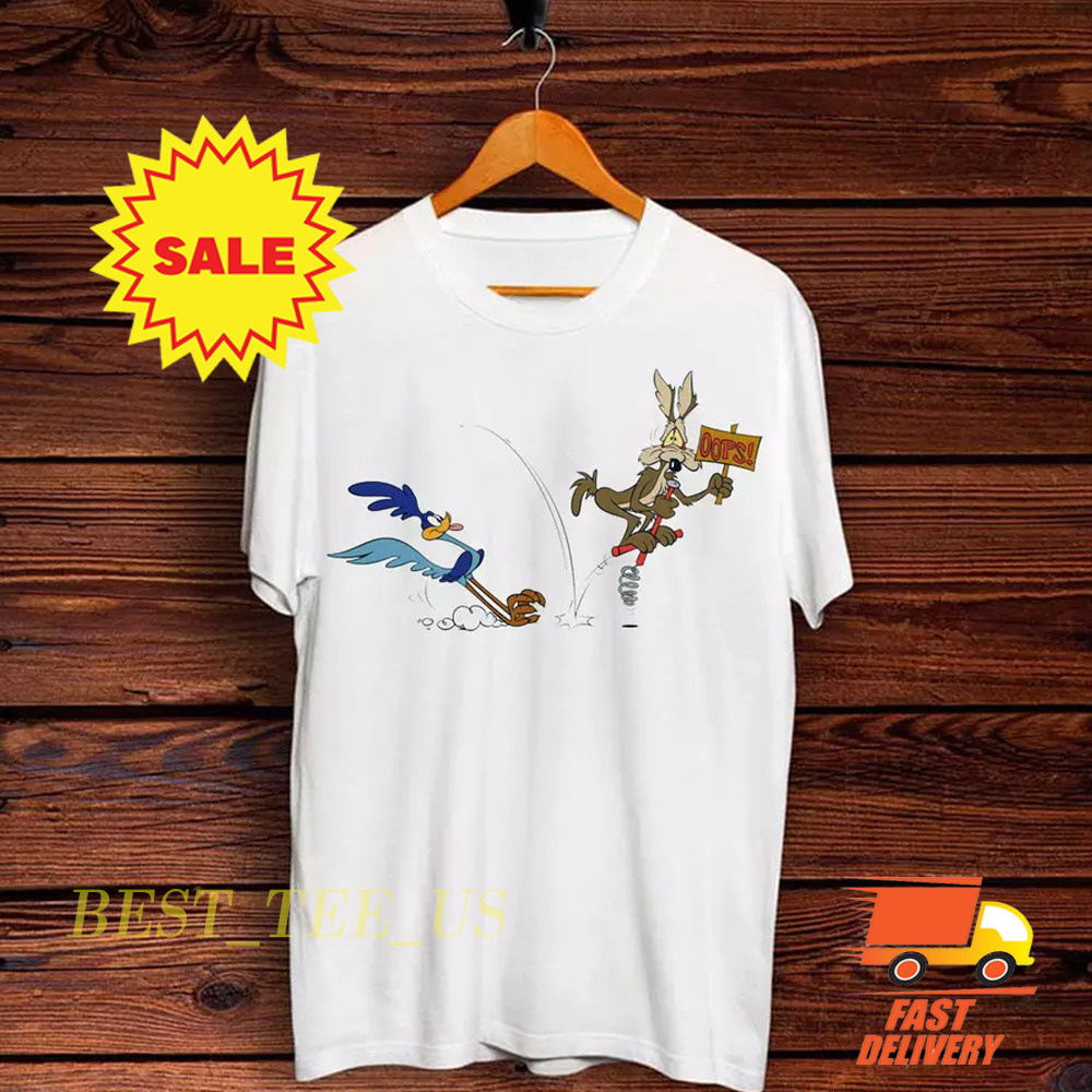 Wile E Coyote and the Road Runner White T-Shirt PS568 - Walmart.com
