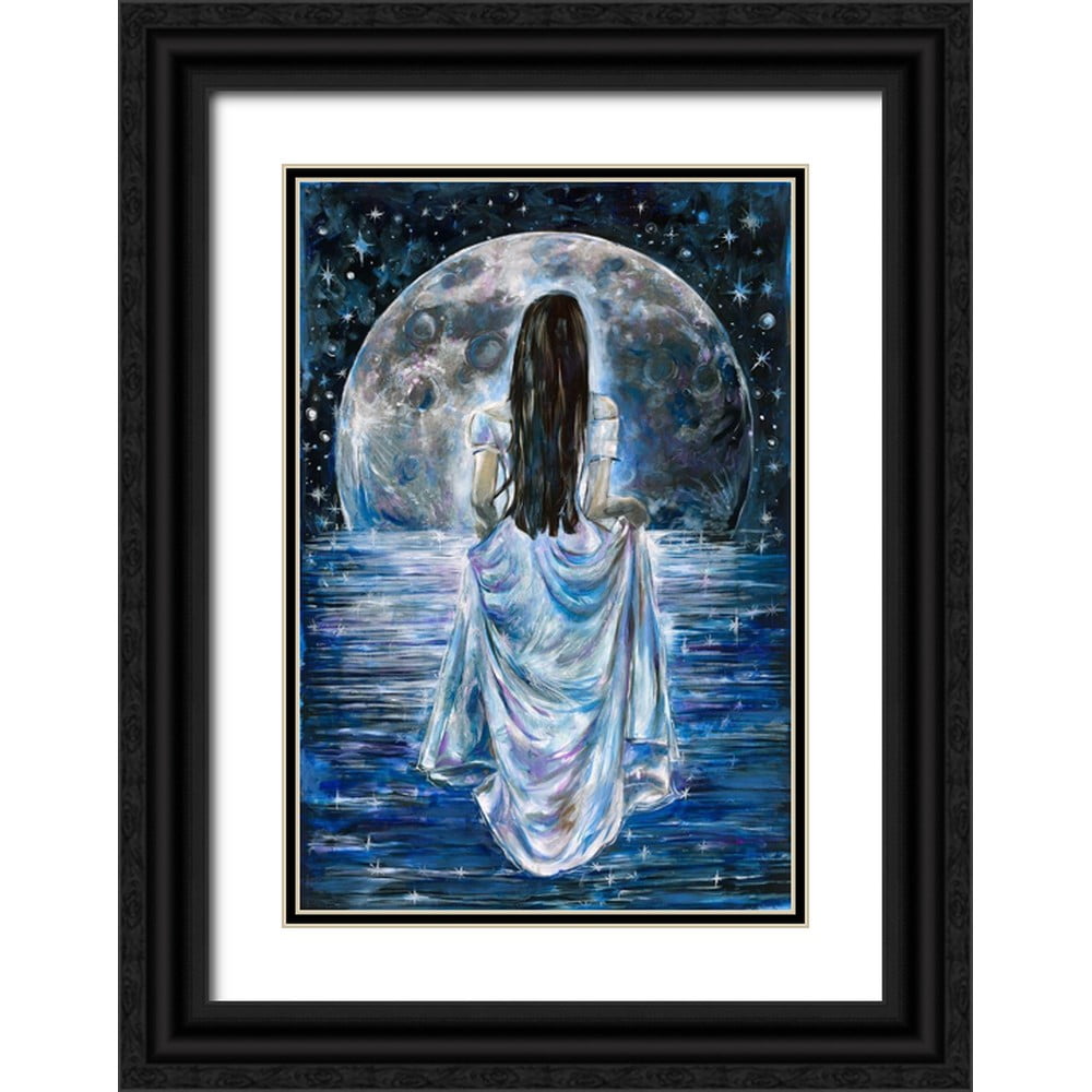Wiley, Marta 11x14 Black Ornate Wood Framed with Double Matting Museum ...