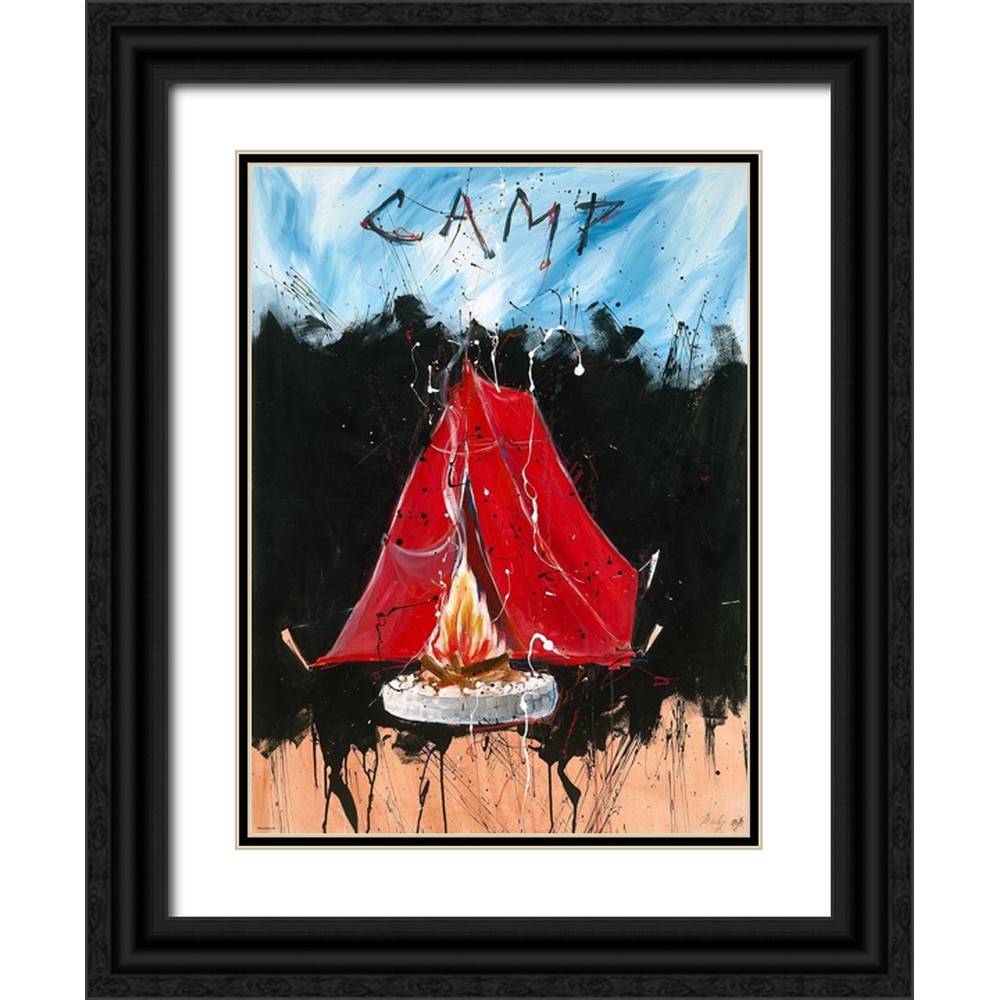 Wiley, Marta 11x14 Black Ornate Wood Framed with Double Matting Museum ...