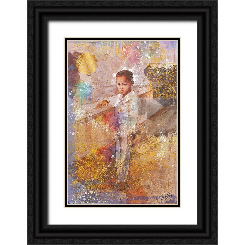 Wiley, Marta 11x14 Black Ornate Wood Framed with Double Matting Museum ...