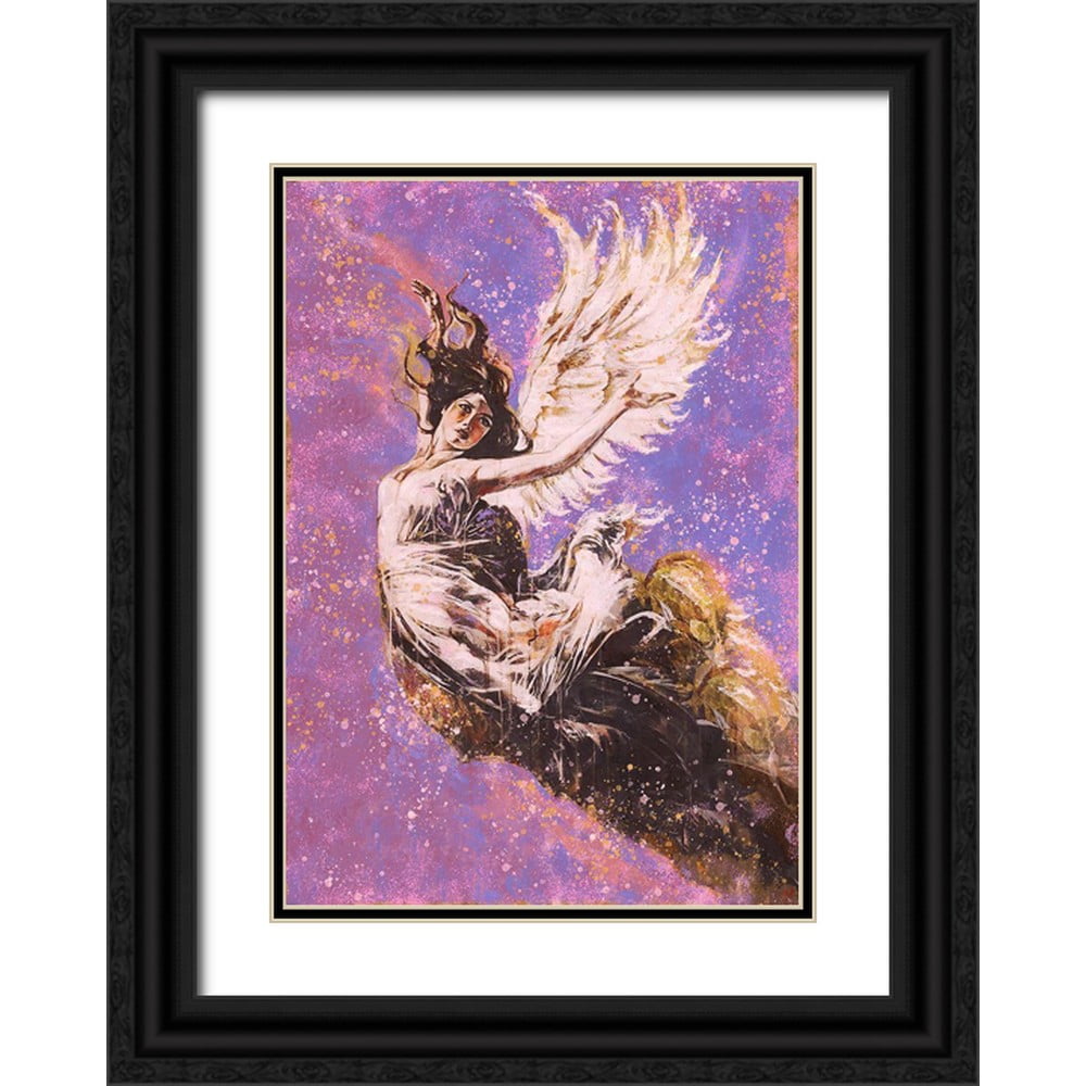 Wiley, Marta 11x14 Black Ornate Wood Framed with Double Matting Museum ...