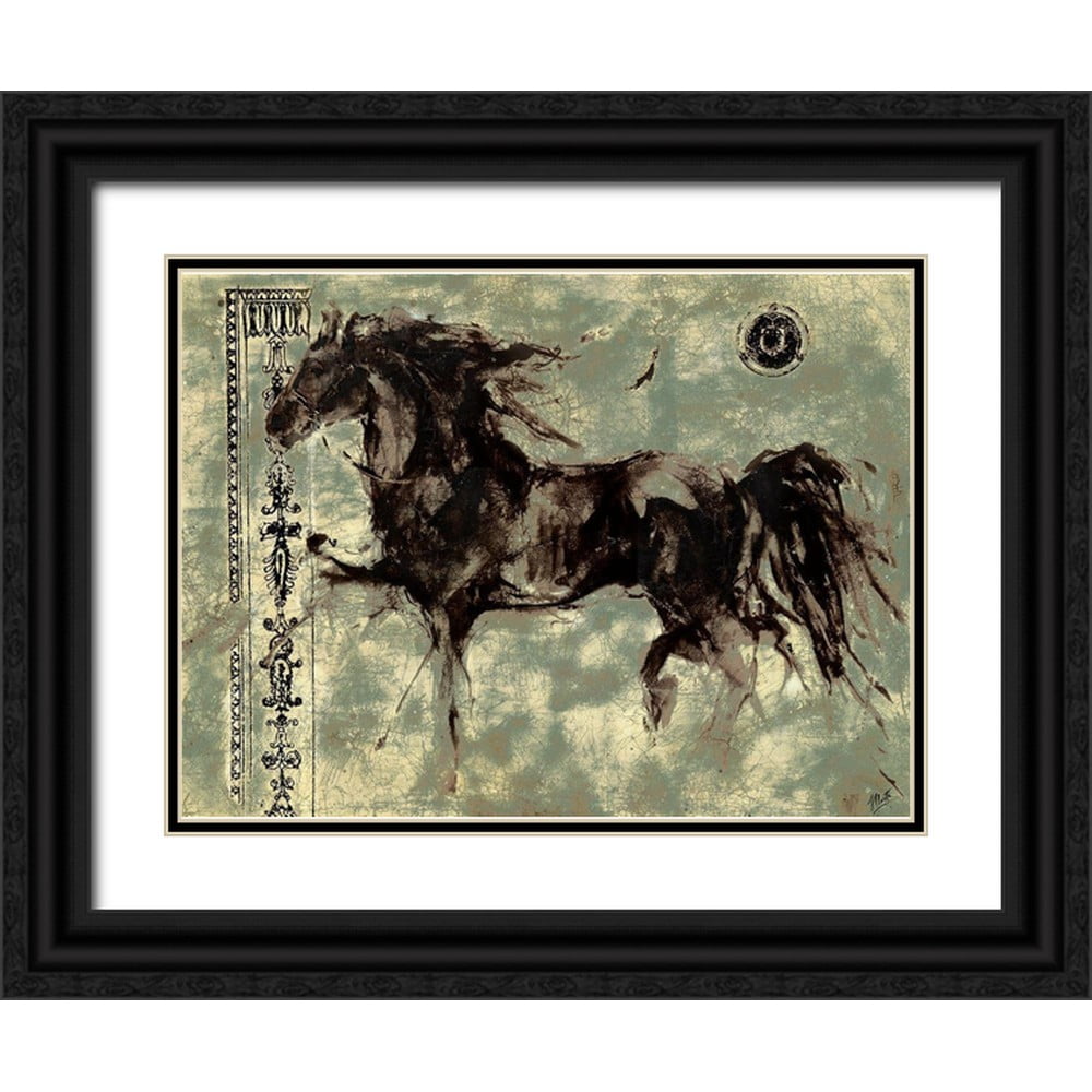 Wiley, Marta 14x11 Black Ornate Wood Framed with Double Matting Museum ...