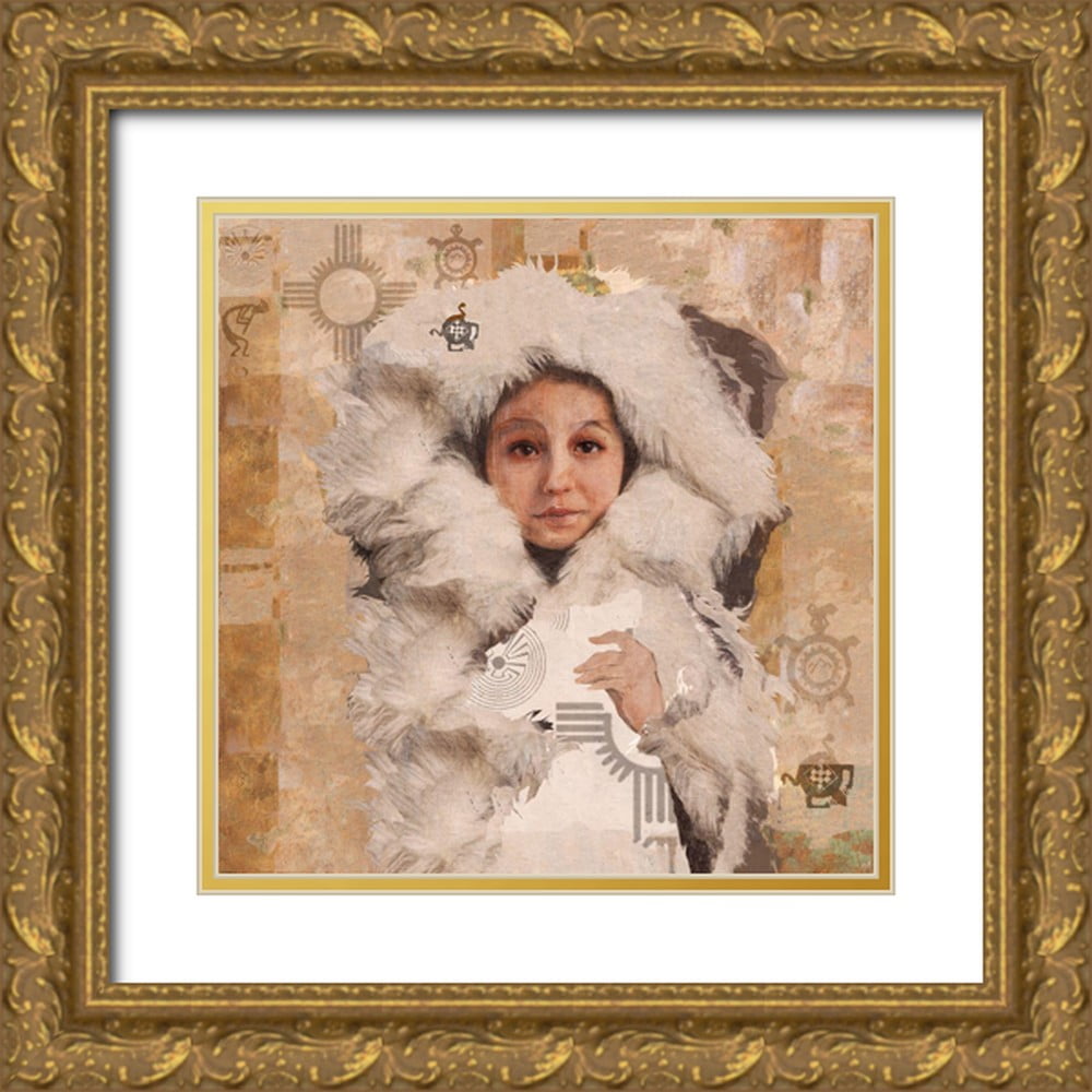 Wiley, Marta 15x15 Gold Ornate Wood Framed with Double Matting Museum ...