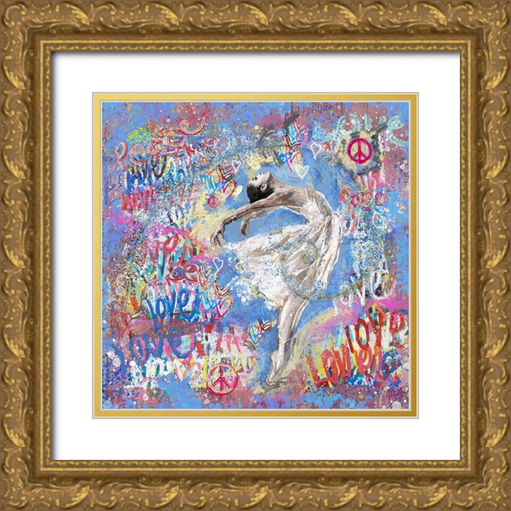 Wiley, Marta 15x15 Gold Ornate Wood Framed with Double Matting Museum ...