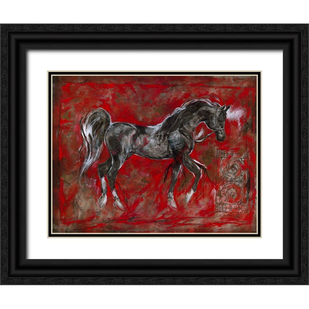 Wiley, Marta 18x15 Black Ornate Wood Framed with Double Matting Museum ...